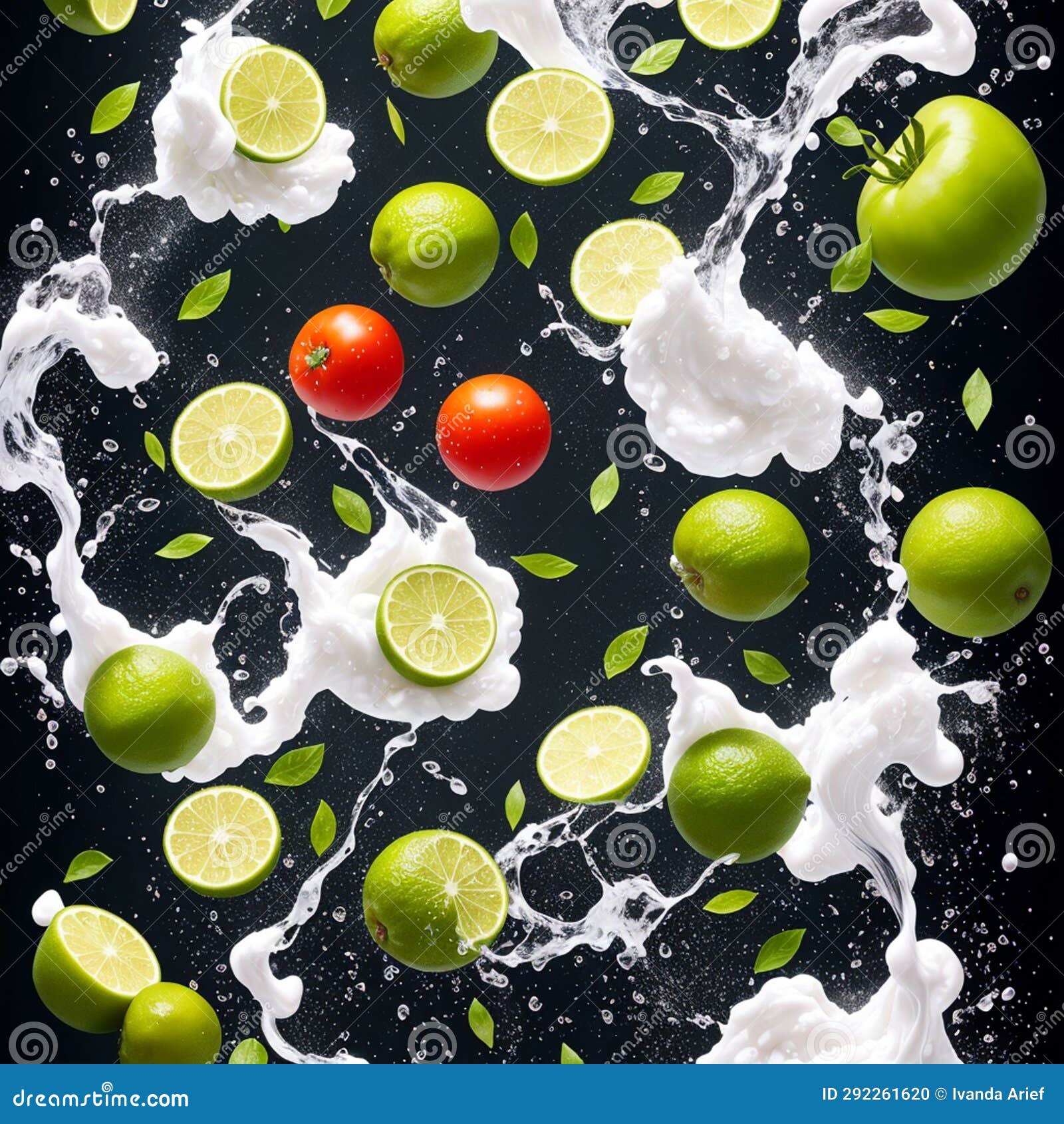 Fruits Lemon Explode with Huge Particles Splashing on the Air Stock ...