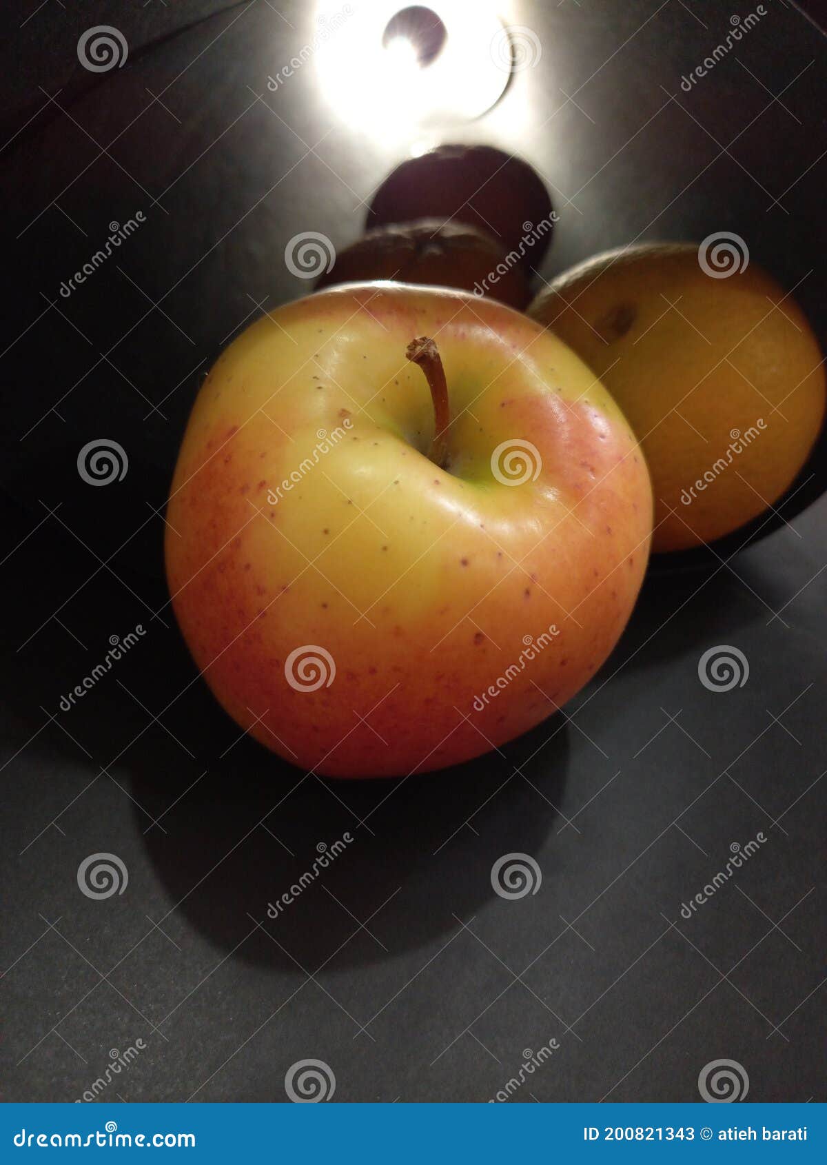 Fruits in light and dark stock image. Image of tangerine - 200821343
