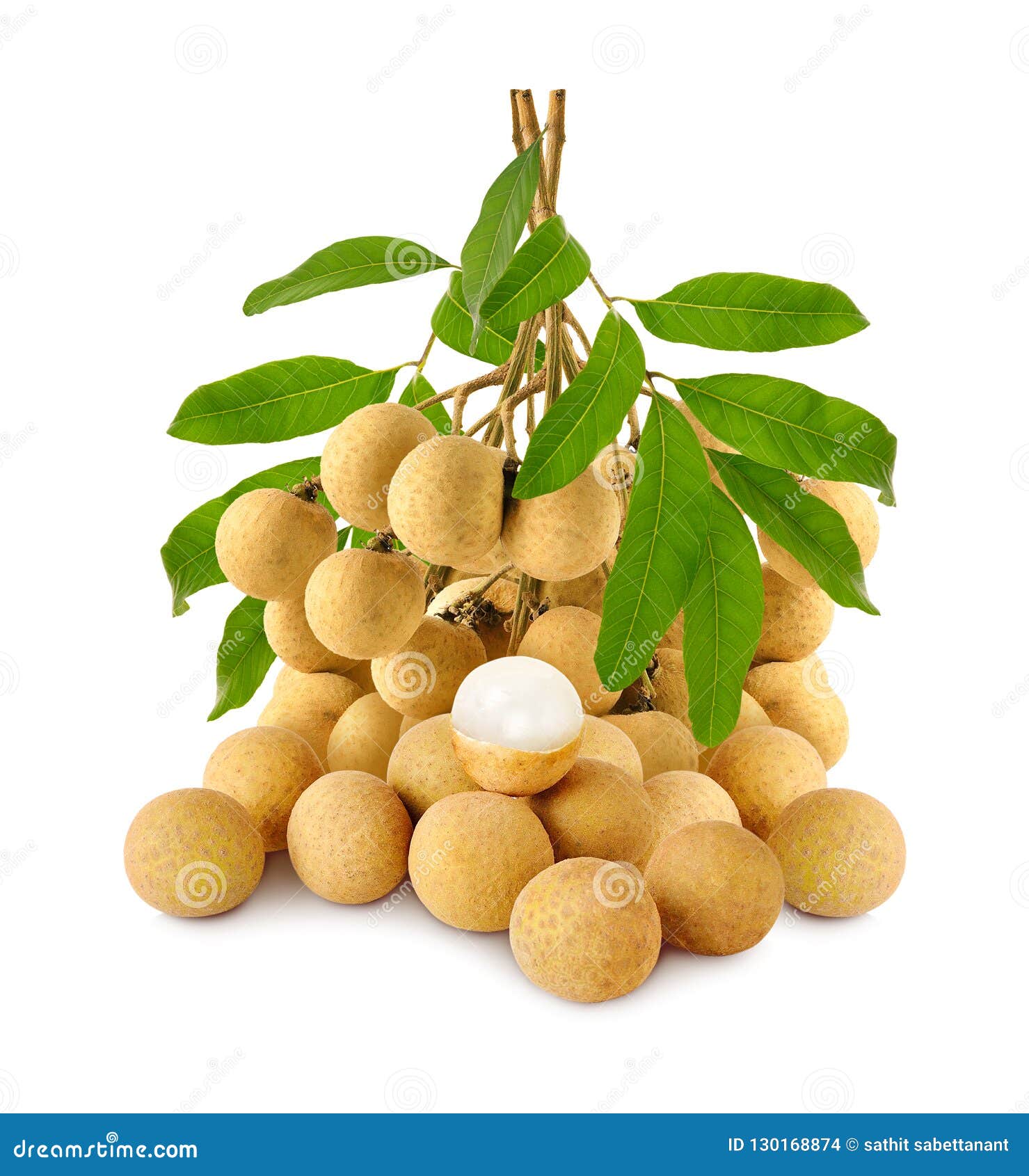 Fruits, Longan on a White Background Stock Photo - Image of healthy ...