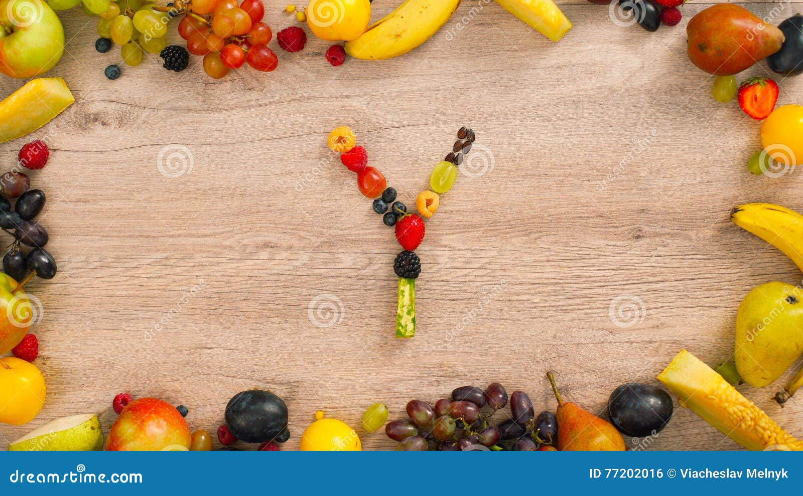 Fruits made letter Y stock photo. Image of greenery, banana - 77202016