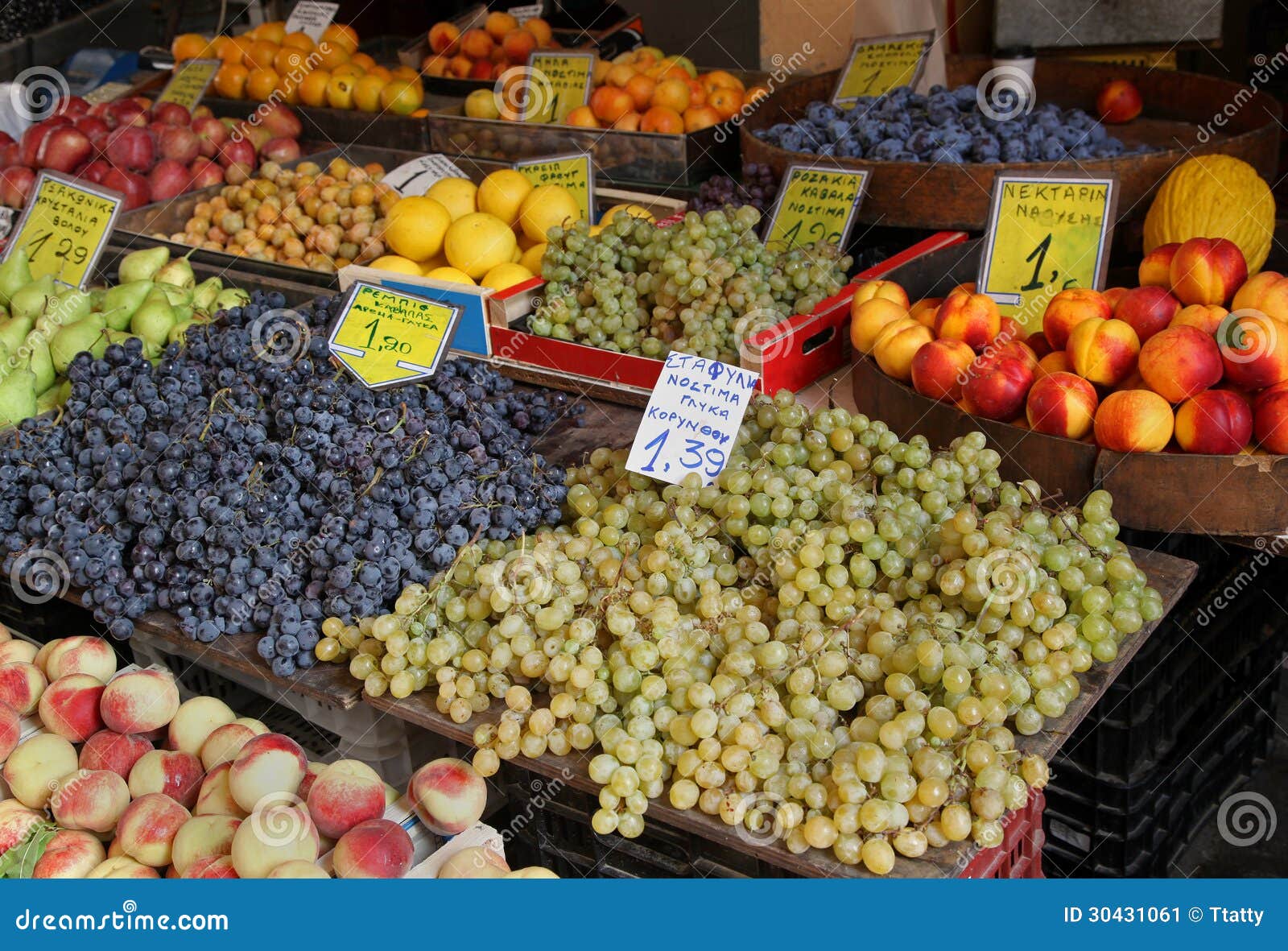 Fruits market stall stock image. Image of market, stall - 30431061