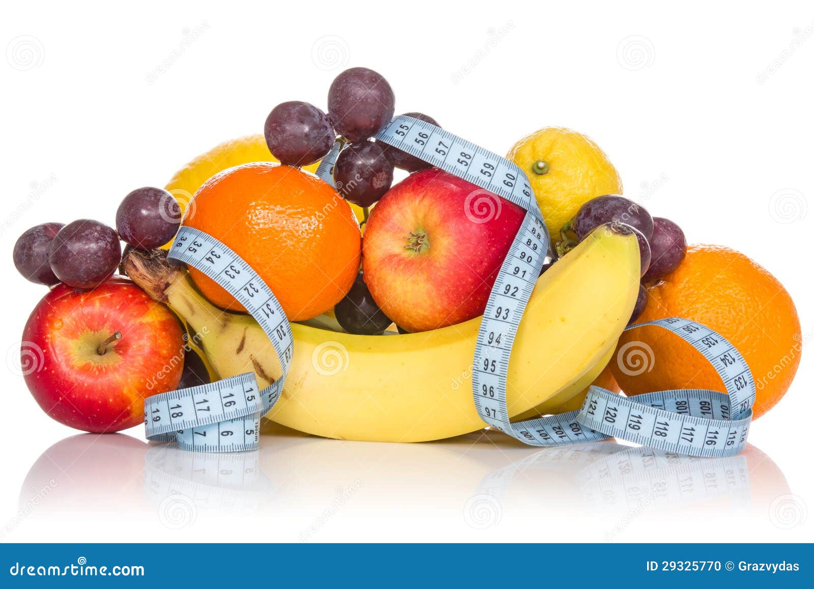 Fruits with measure tape stock photo. Image of measurement - 29325770