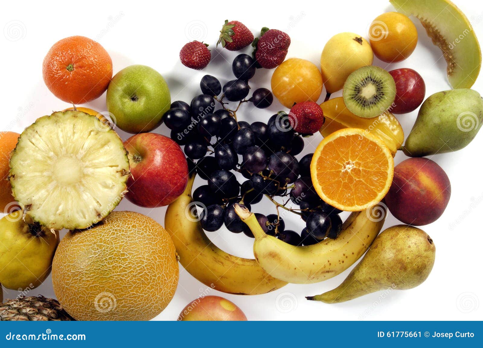 Fruits,mixed Fruits with a White Background Stock Image - Image of ...