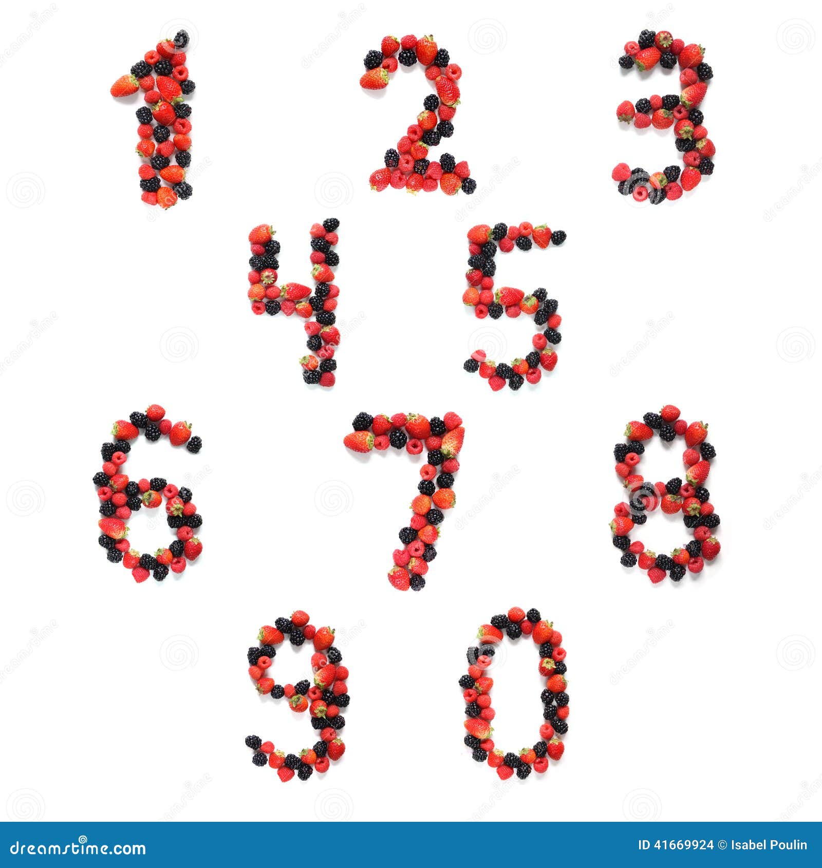 Fruits numbers stock photo. Image of seven, blueberry - 41669924