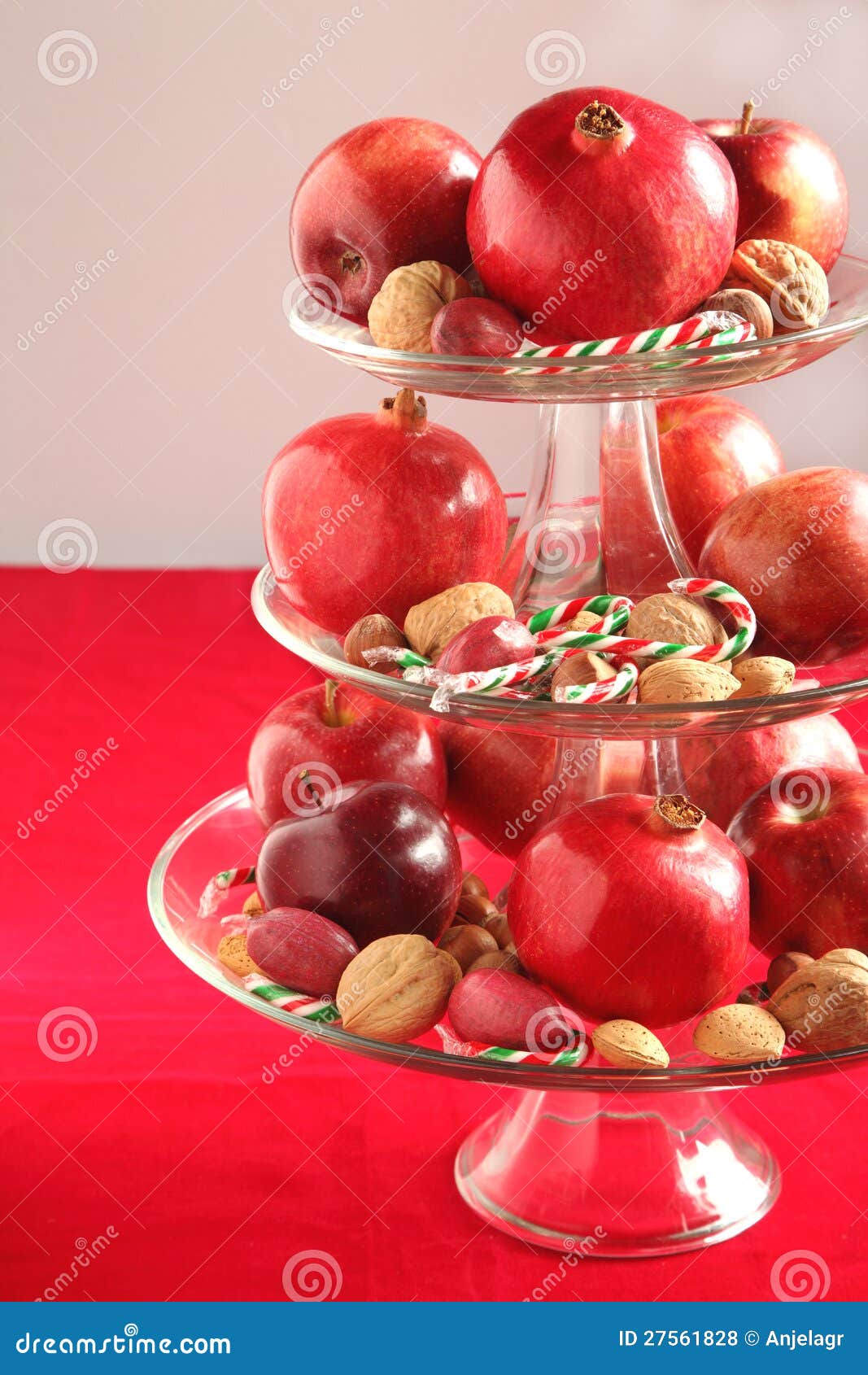Fruits, Nuts and Candy Canes in a Vase Stock Photo - Image of nutrition ...