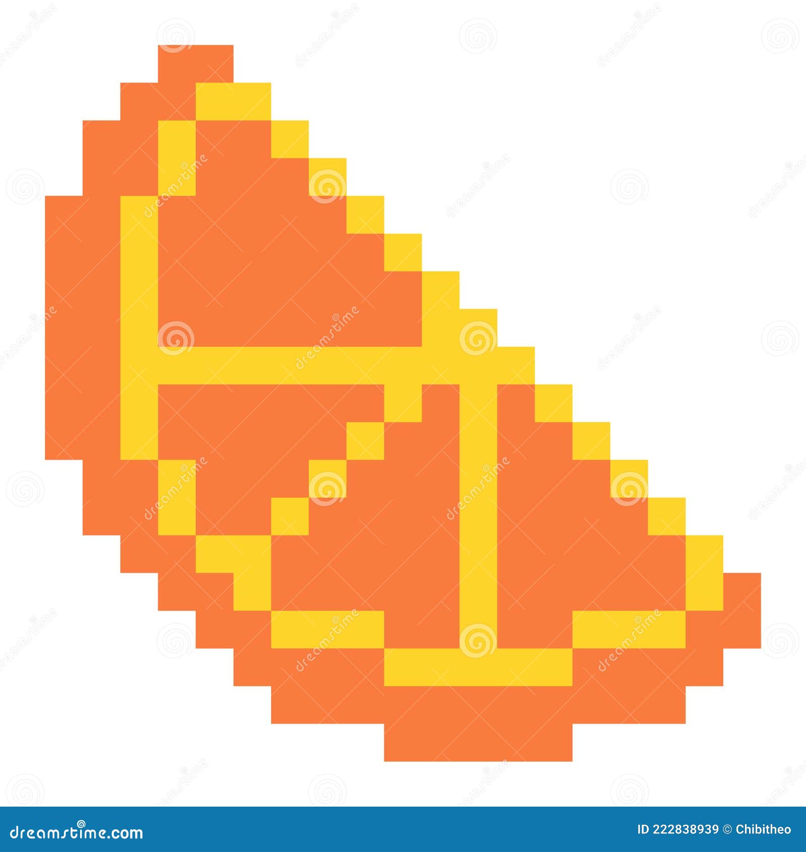 Fruits Orange Pattern. Pixel Slice Orange Image Stock Vector ...