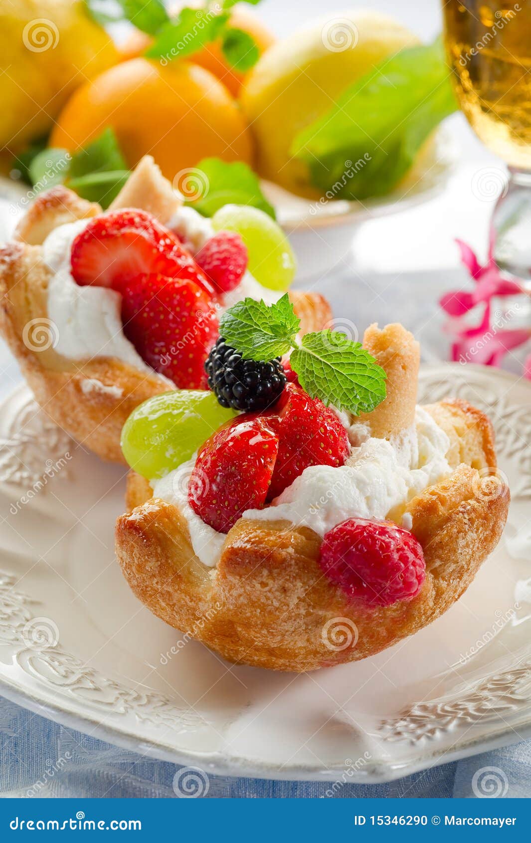Fruits pastry stock photo. Image of diet, decoration - 15346290