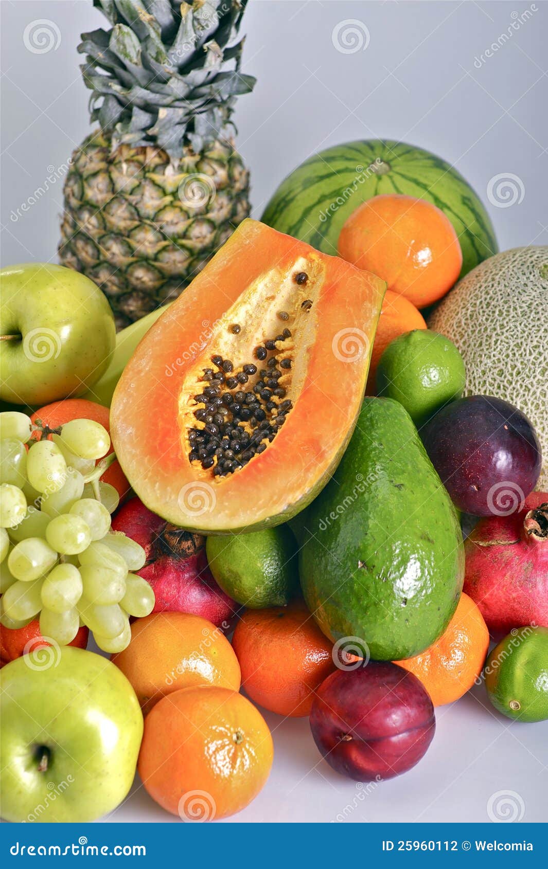 Fruits Pile stock photo. Image of pineapple, fruits, fruit - 25960112