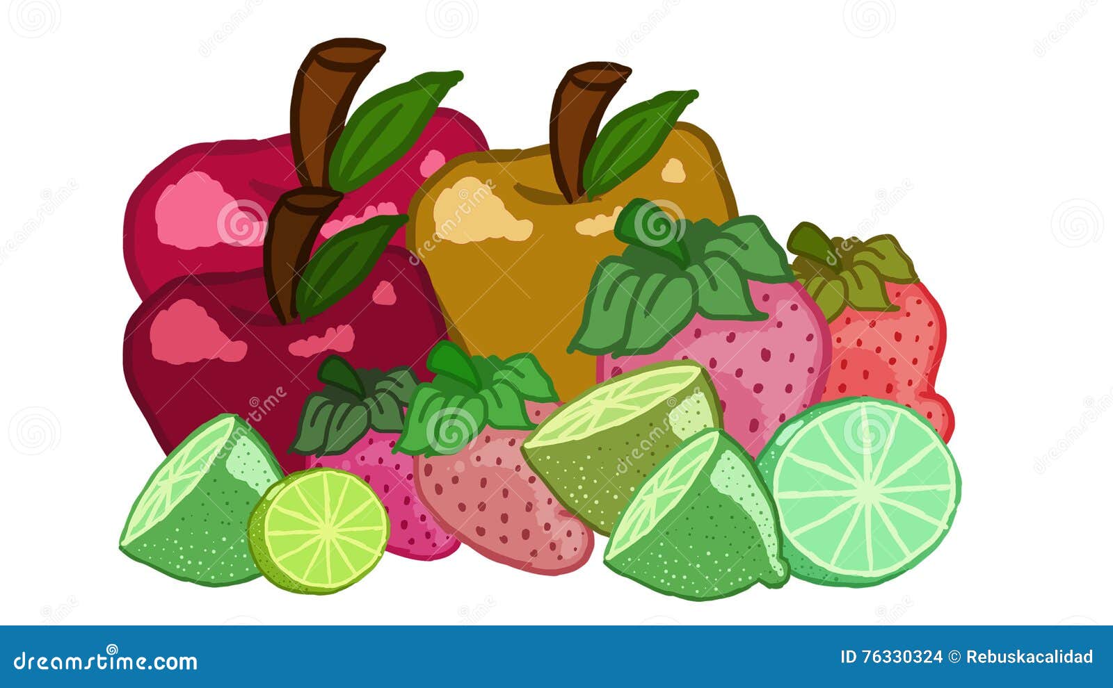 Fruits rouges et verts illustration stock. Illustration du légume ...