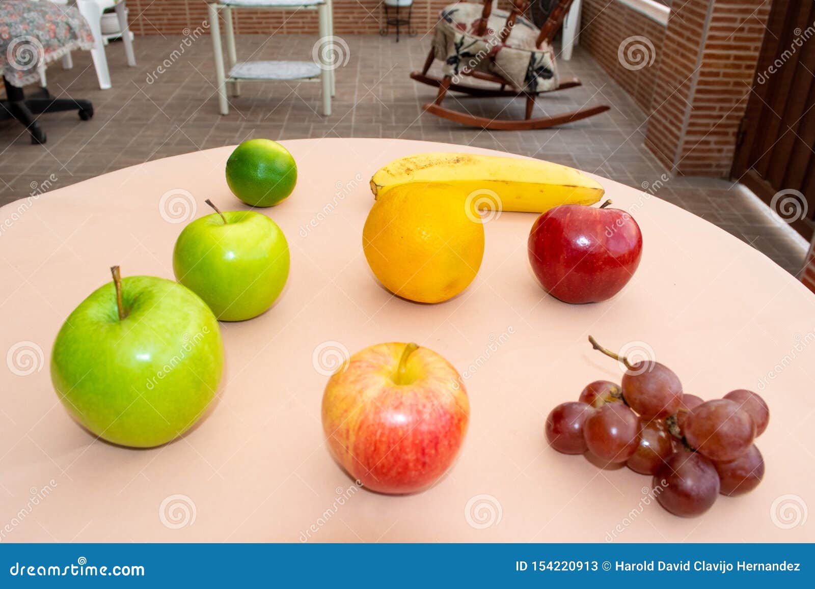 Fruits in row on table stock image. Image of table, fruit - 154220913