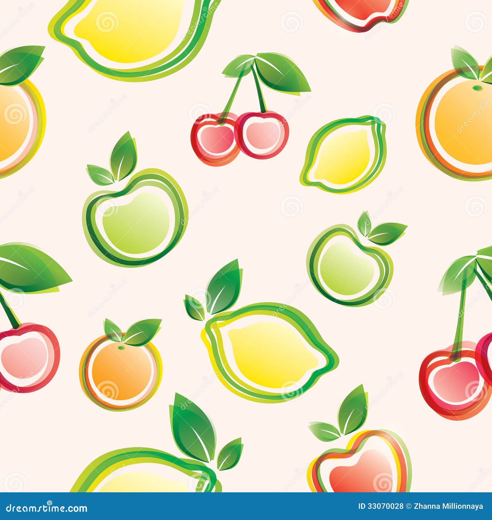 Fruits Seamless Patterns Vector Set. | CartoonDealer.com #80508372