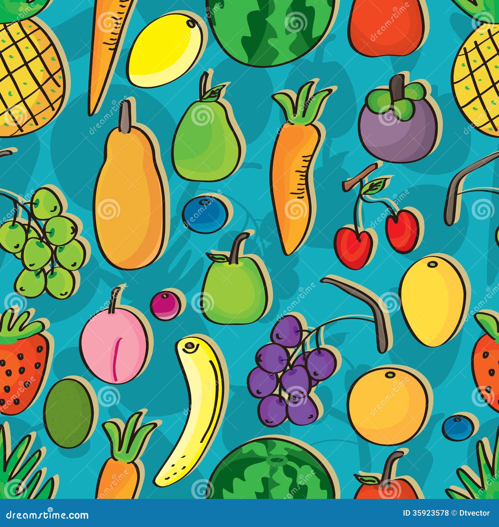 Fruits Seamless Patterns Vector Set. | CartoonDealer.com #80508372