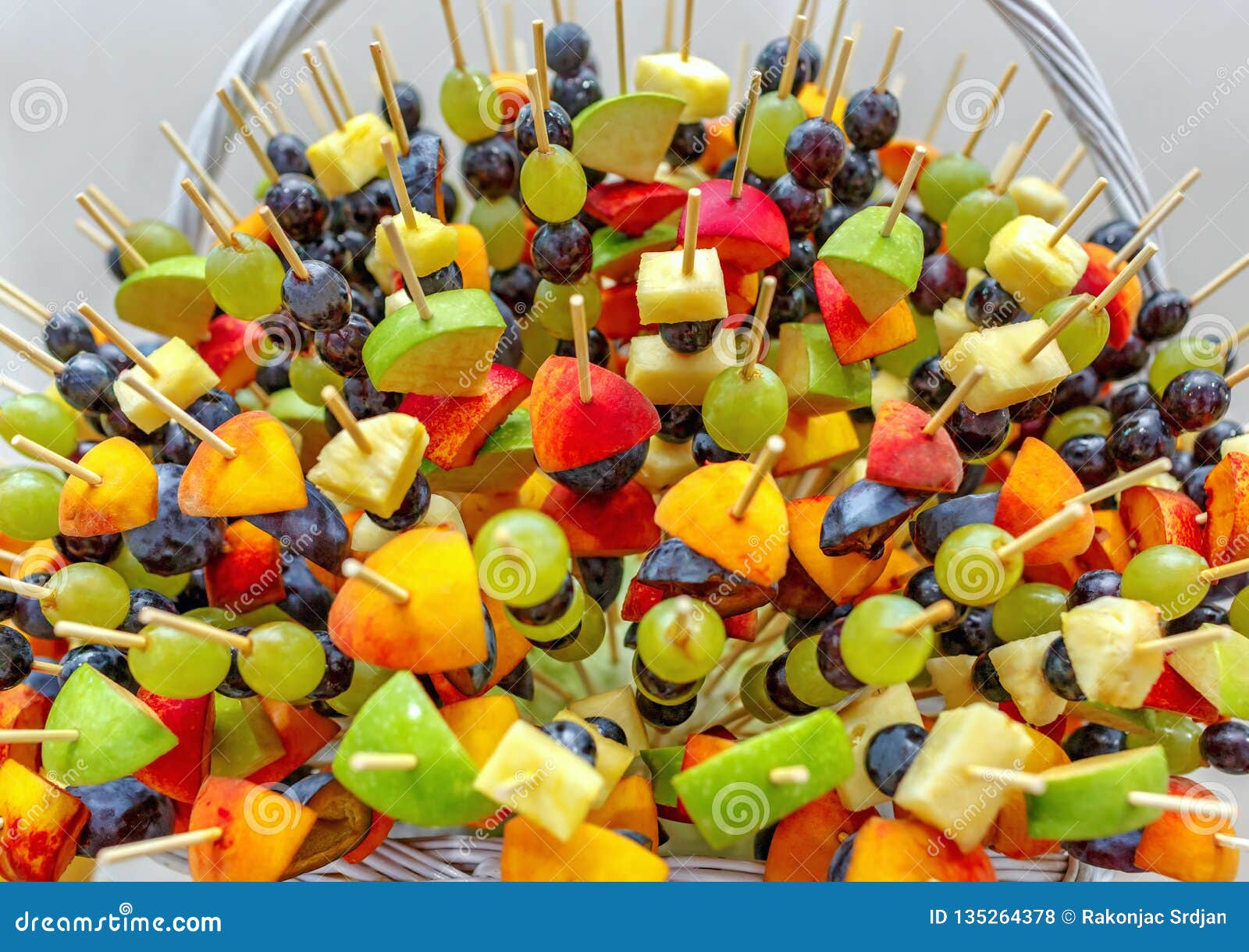 Fruits Served on the Stick. Stock Photo - Image of green, drinks: 135264378