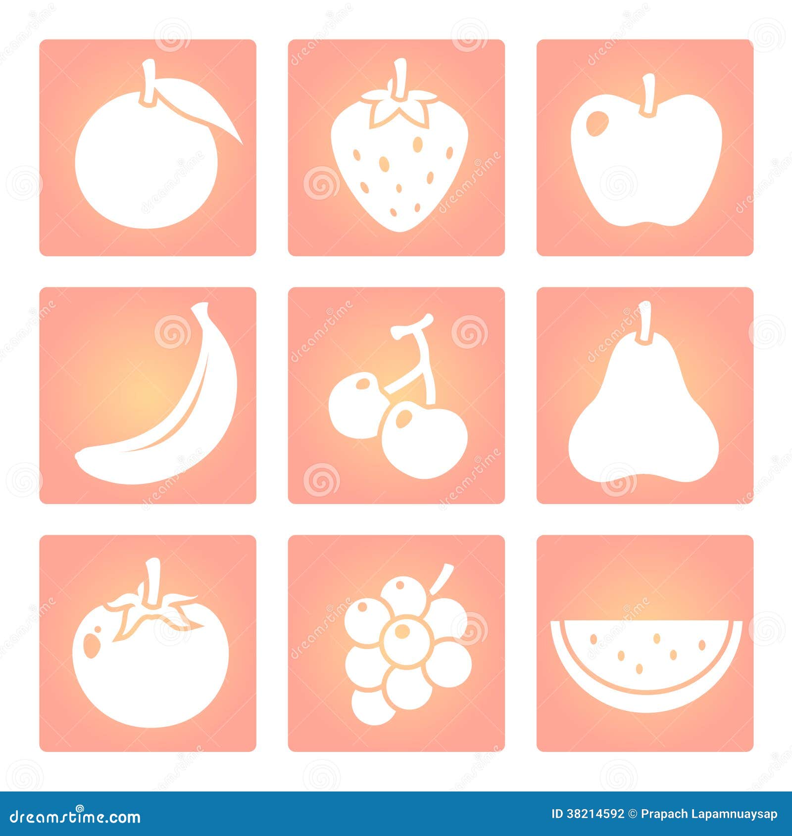Fruits shape vector icon stock vector. Illustration of design - 38214592