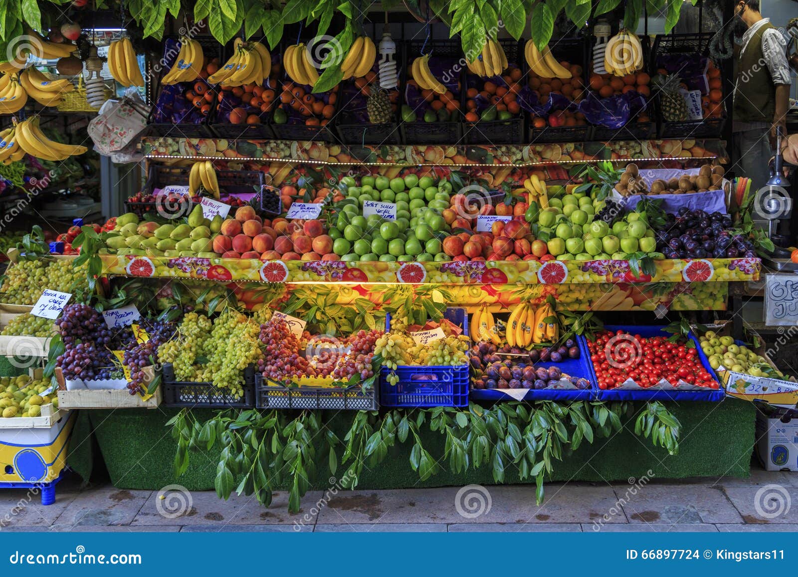 Fruits shop,marketplace. stock photo. Image of nourishment - 66897724