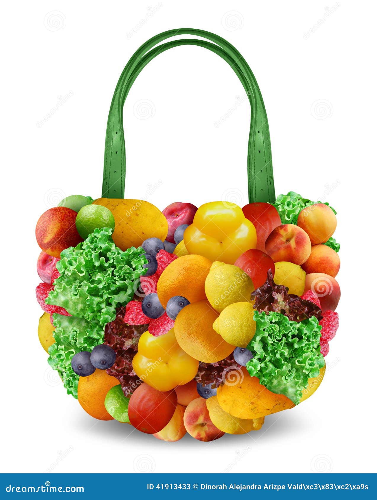 Fruits shopping bag stock image. Image of multicolor - 41913433
