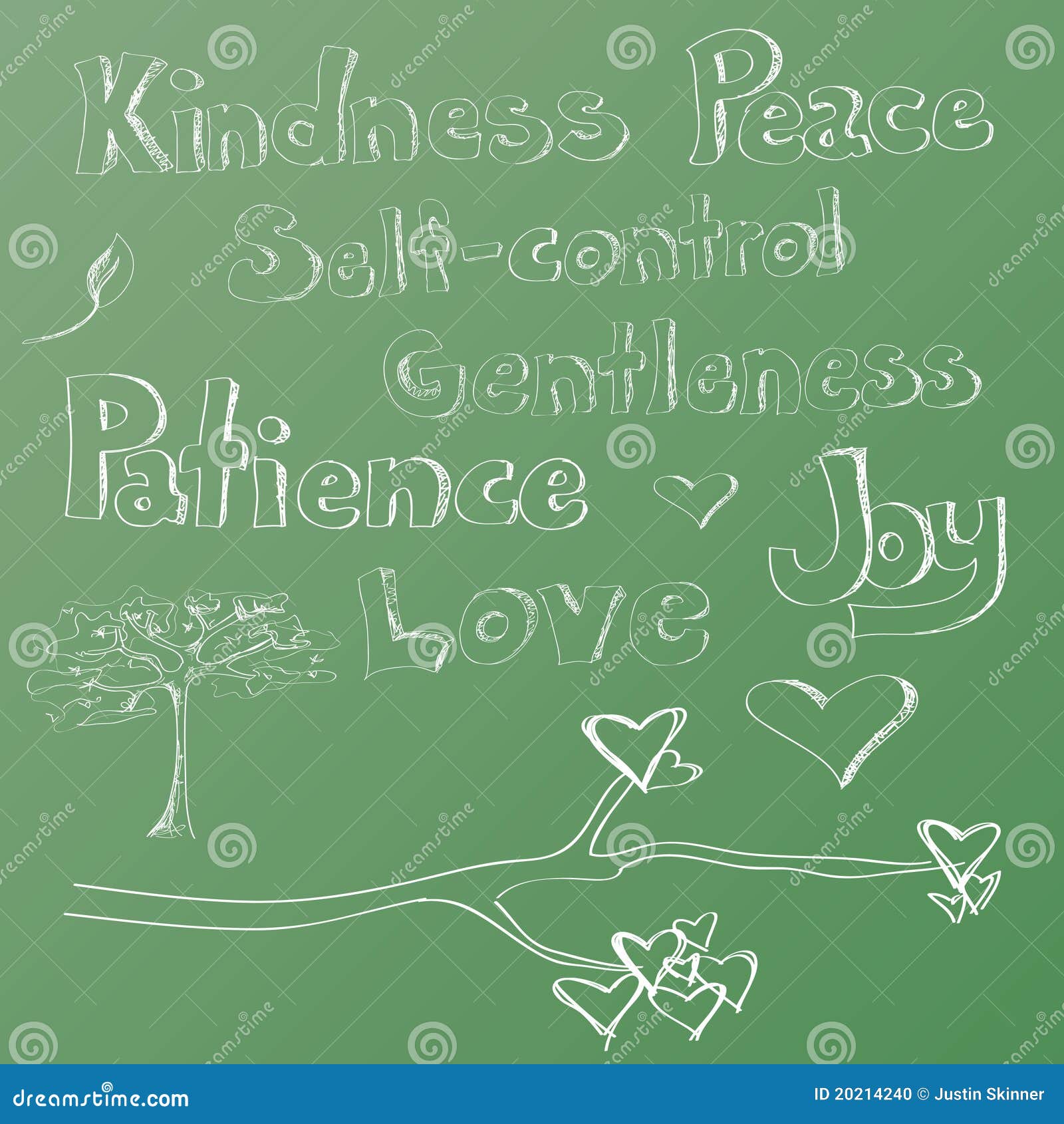 Fruits of the Spirit Doodles Stock Vector - Illustration of gentleness ...