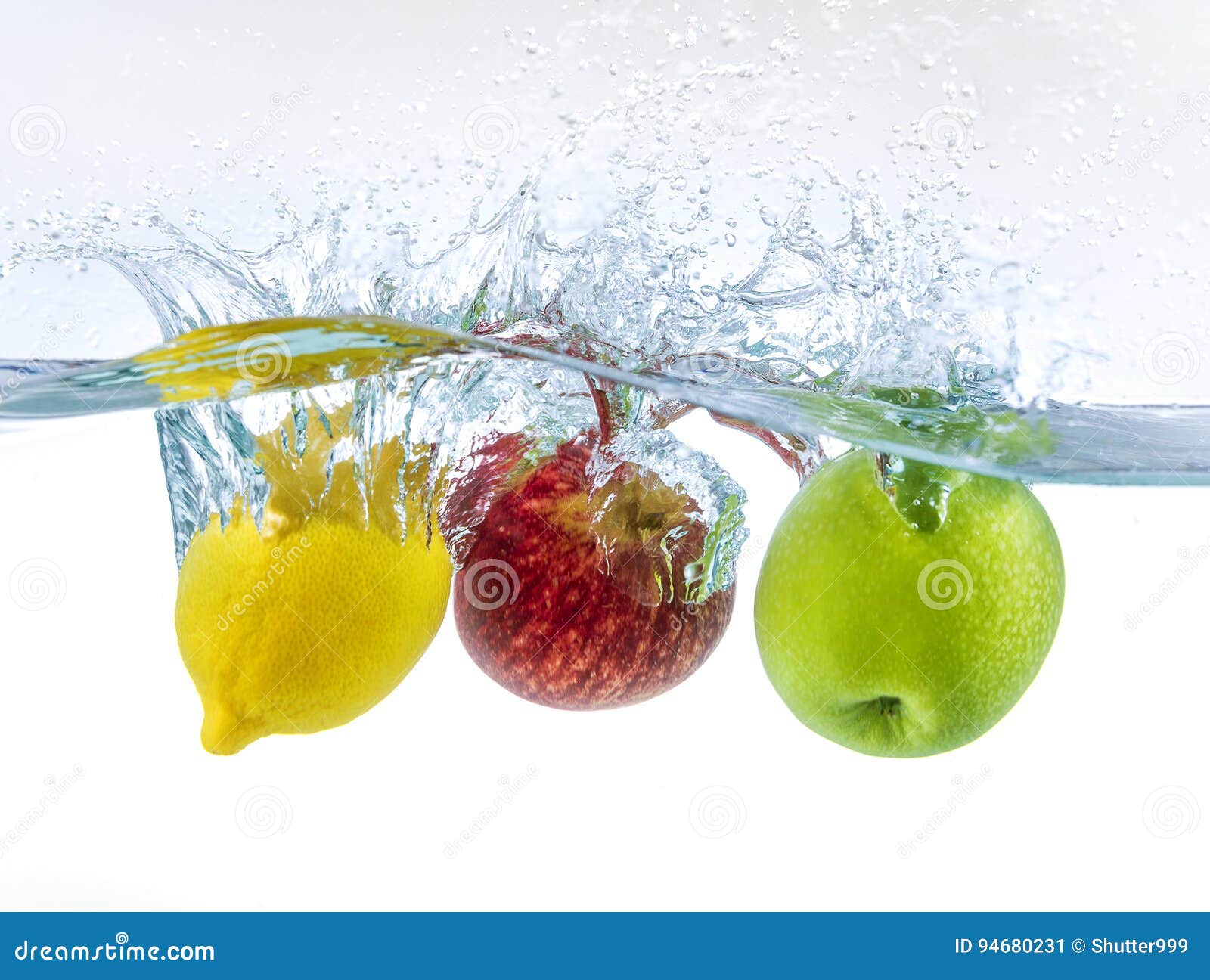 Fruits splashing in water stock image. Image of splash - 94680231