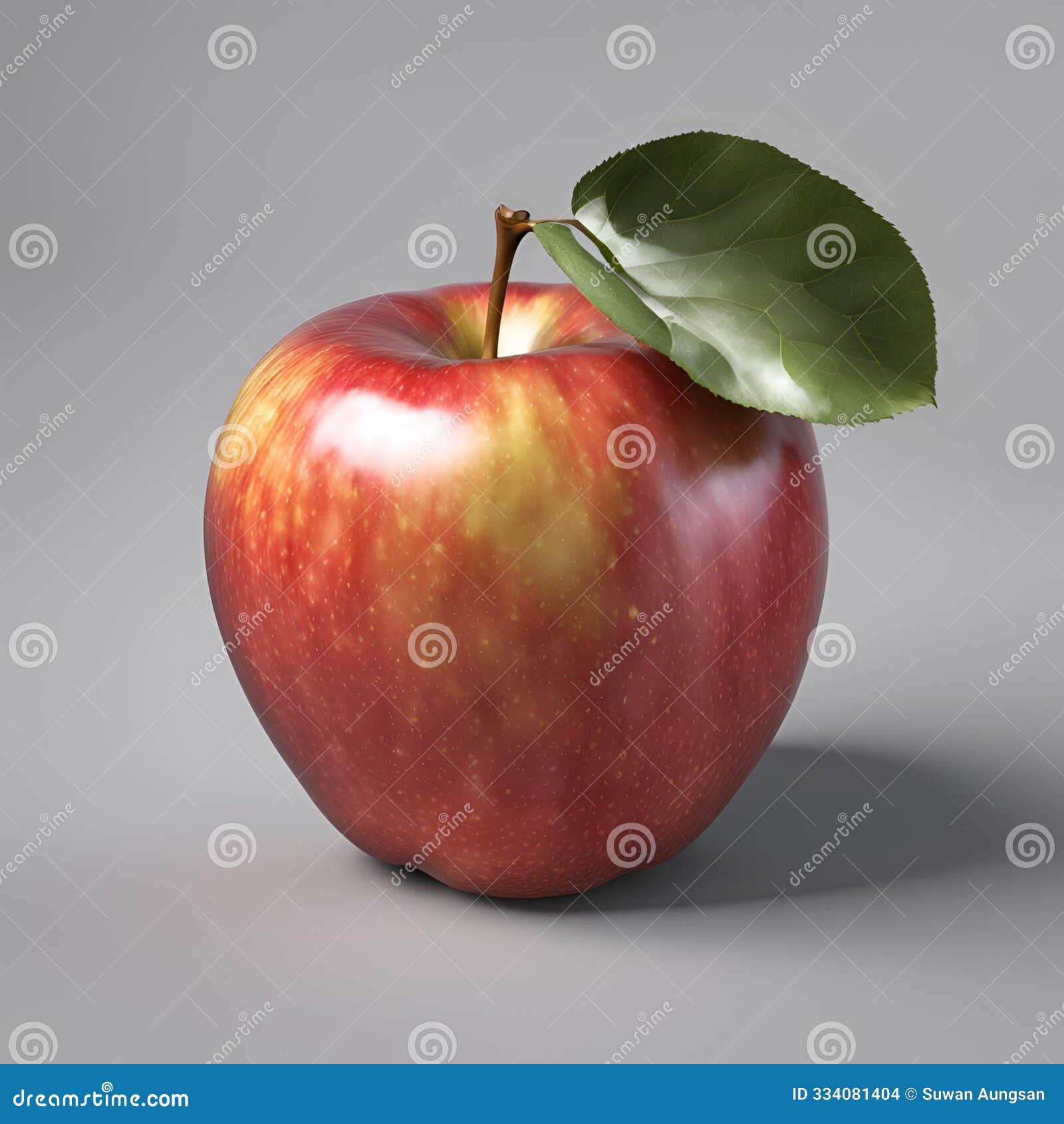 Fruits Studio - an Apple, Front View, Studio Photo Stock Illustration ...
