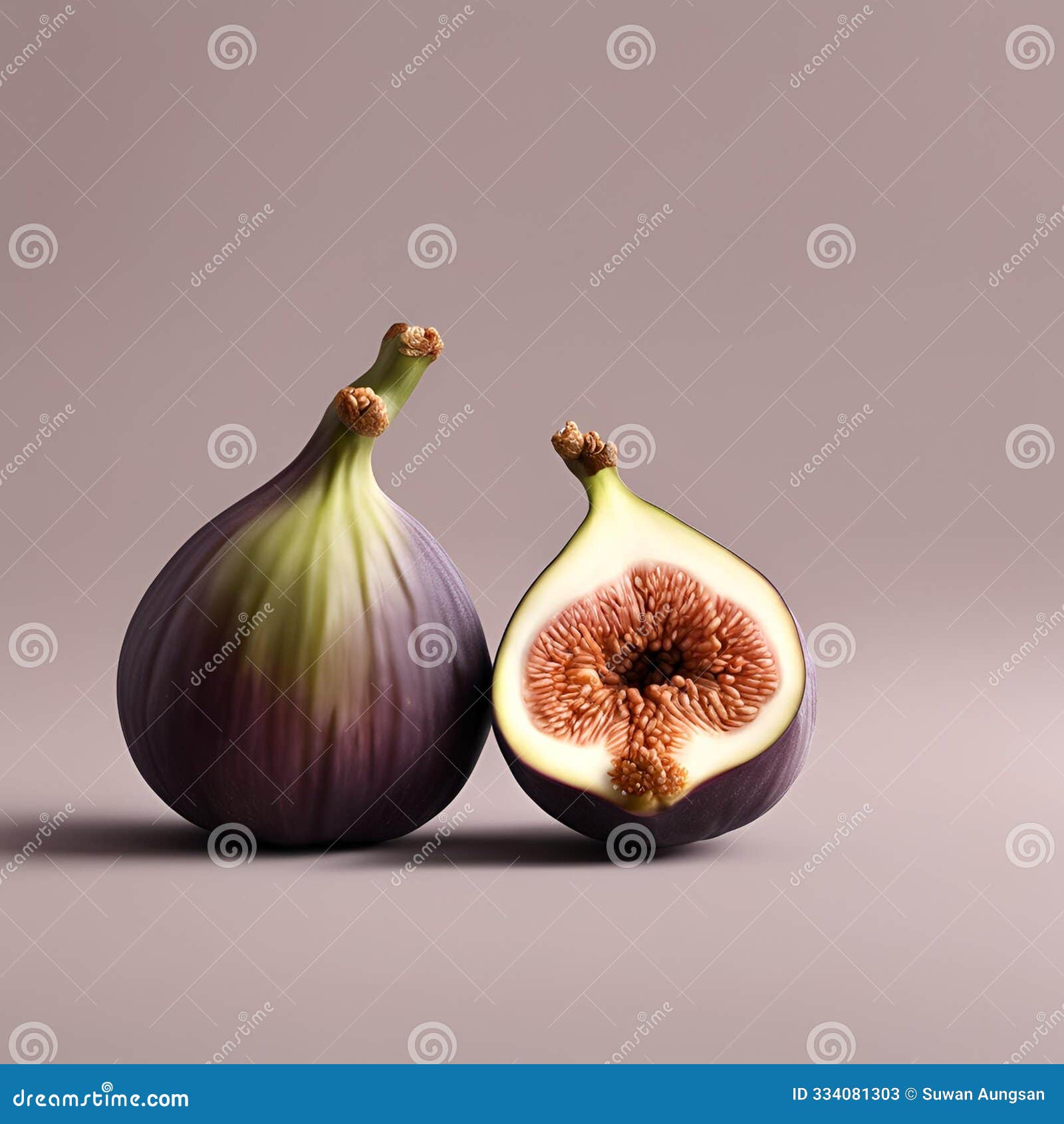Fruits Studio - a Fig, Front View, Studio Photo Stock Illustration ...