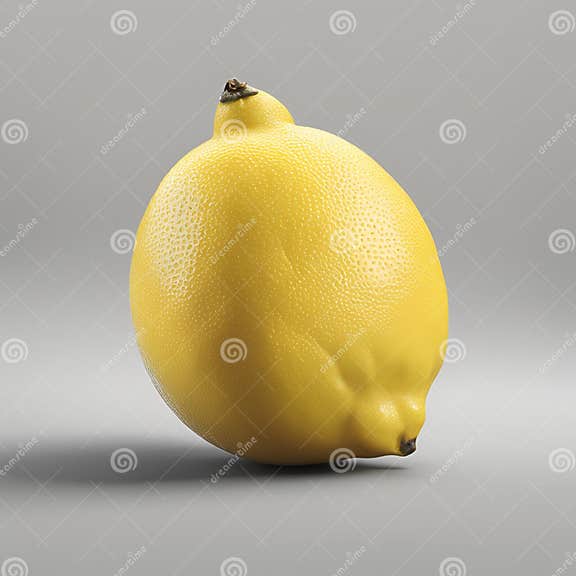 Fruits Studio - a Lemon, Front View, Studio Photo Stock Illustration ...