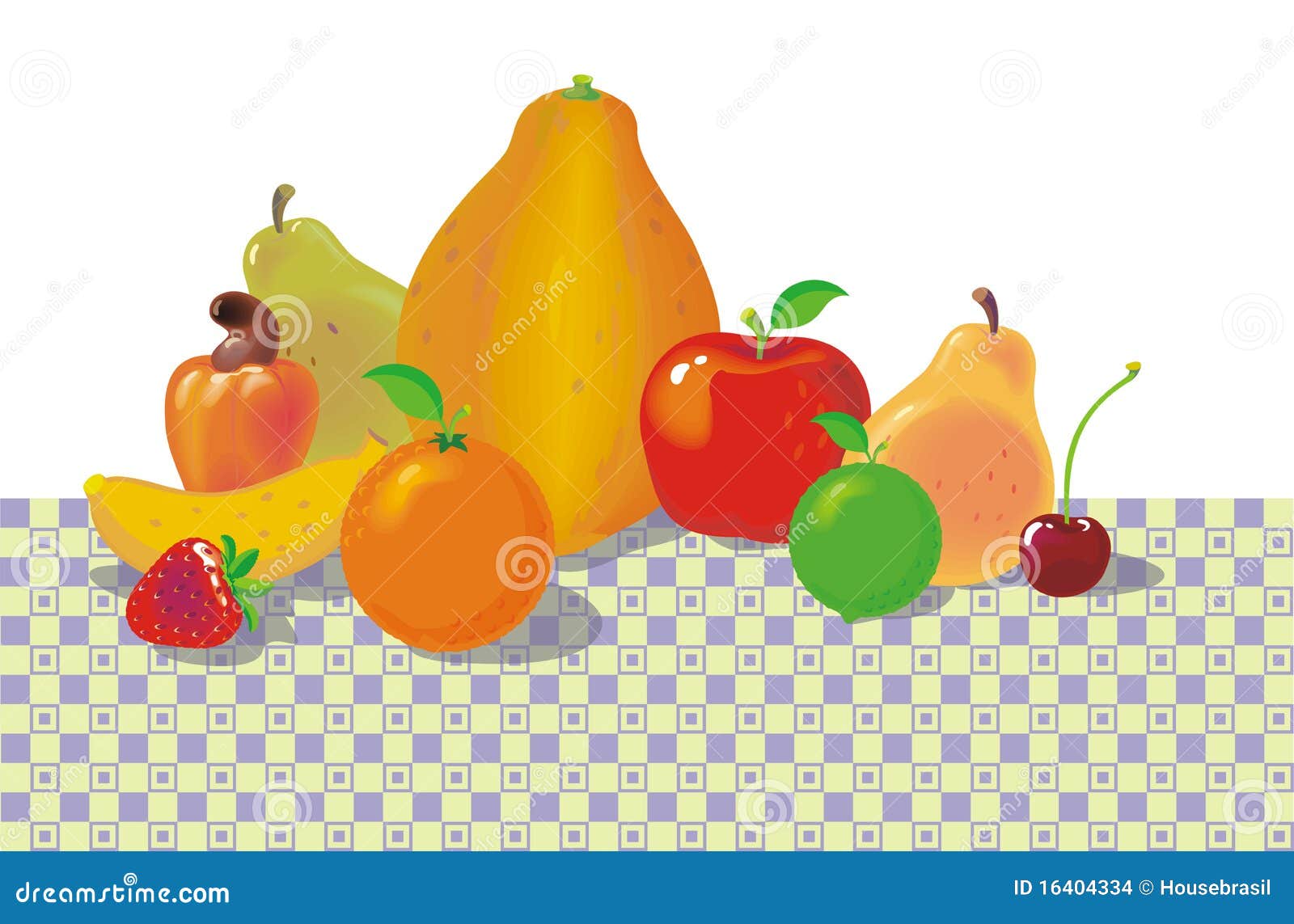 Fruits on the Table 02 stock vector. Illustration of leaf - 16404334