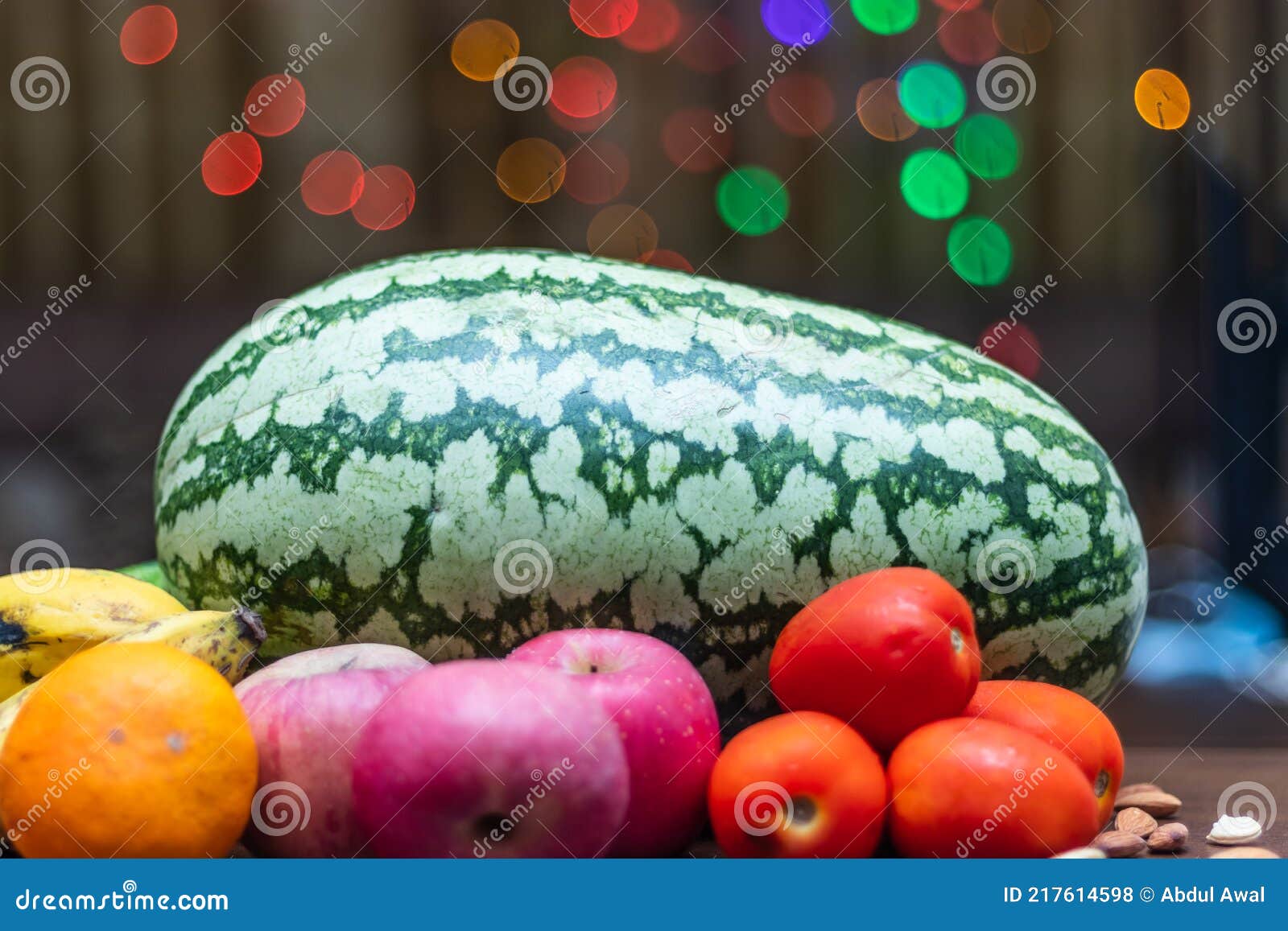 Watermelon Red Apple. Healthy Natural Fruit Food Royalty-Free Stock ...