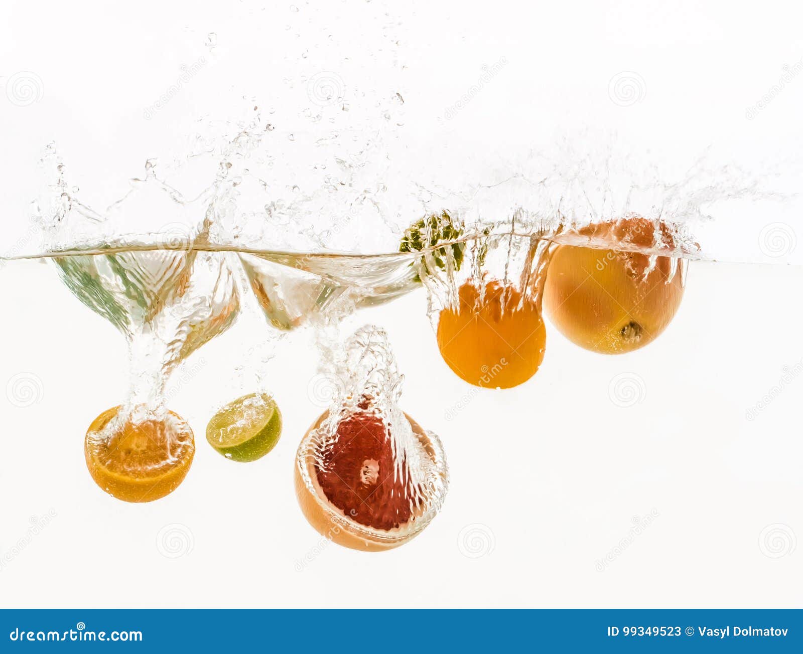 Fruits Throwing Into The Water Stock Image | CartoonDealer.com #99349495