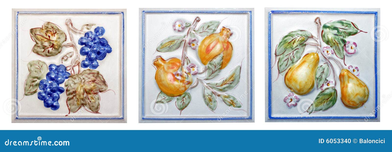 Fruits tile stock photo. Image of ceramic, color, decorative - 6053340