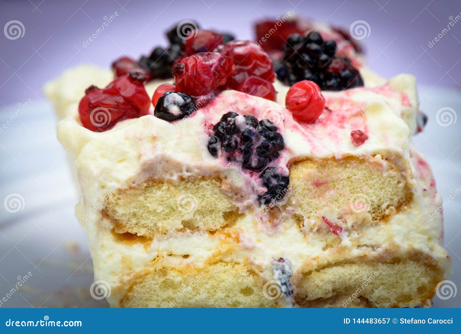 Italian Fruits Tiramisu stock image. Image of food, italy - 144483657