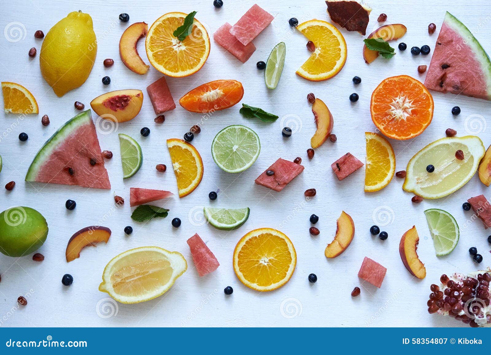Fruits. top view stock image. Image of juicy, pomegranate - 58354807