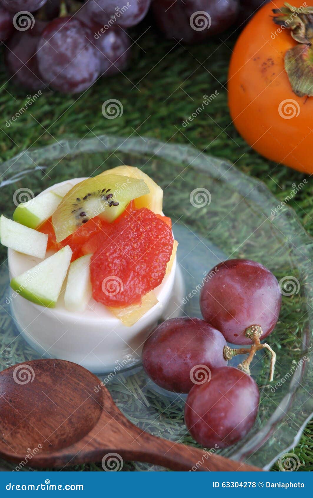 Fruits Topping on Pudding stock photo. Image of appetizer - 63304278