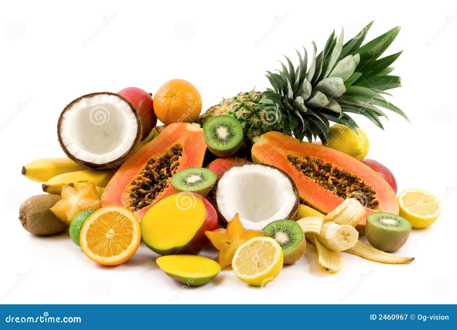 Fruits tropicaux image stock. Image du coloré, mangue - 2460967