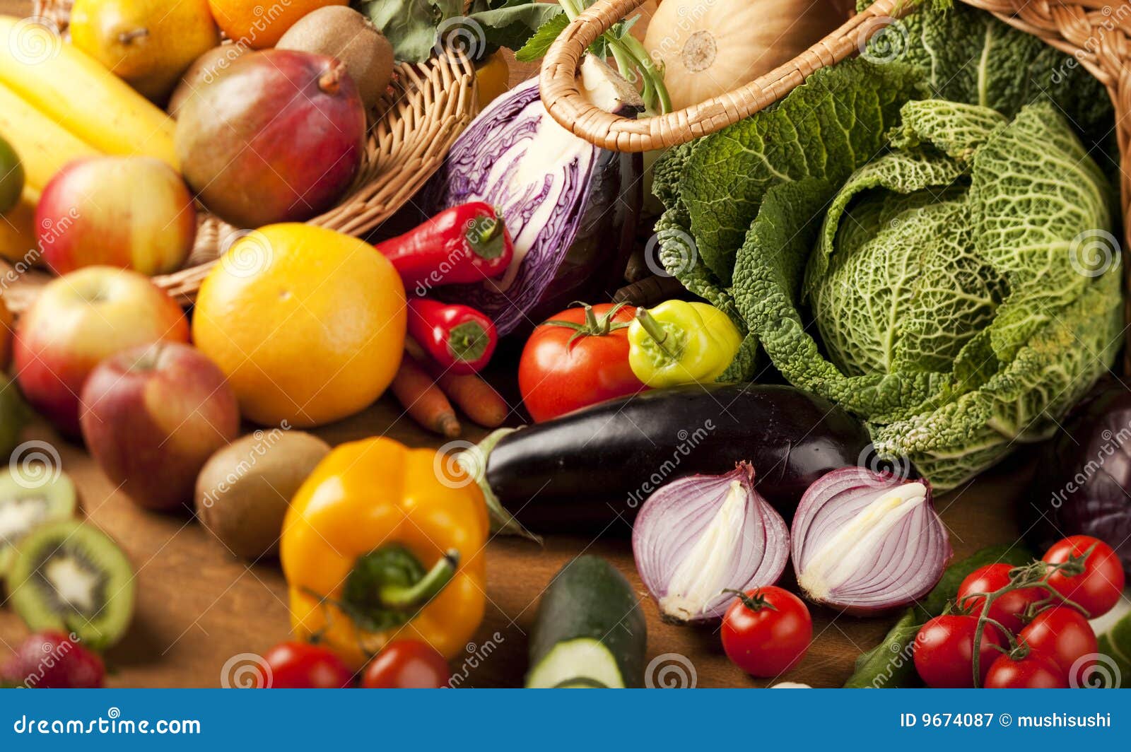 Fruits and vegetables stock image. Image of weight, organic - 9674087