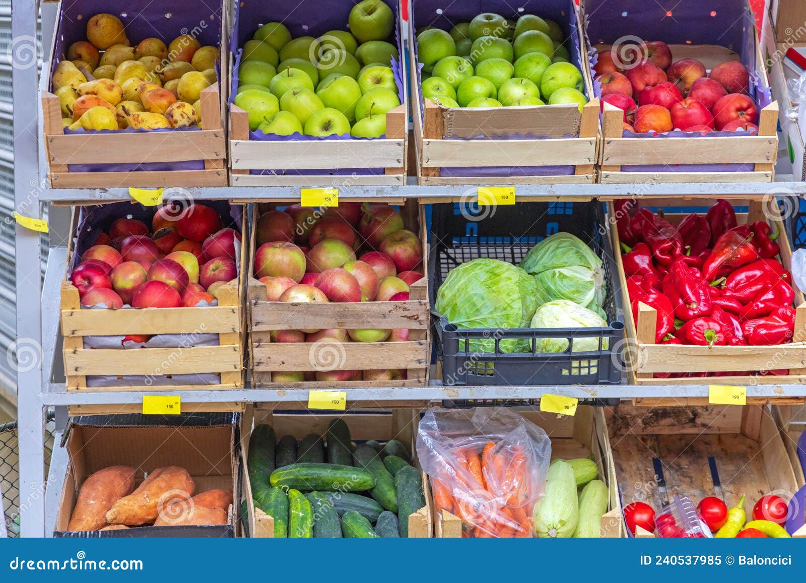 Fruits Vegetables Rack stock image. Image of fresh, fruit - 240537985