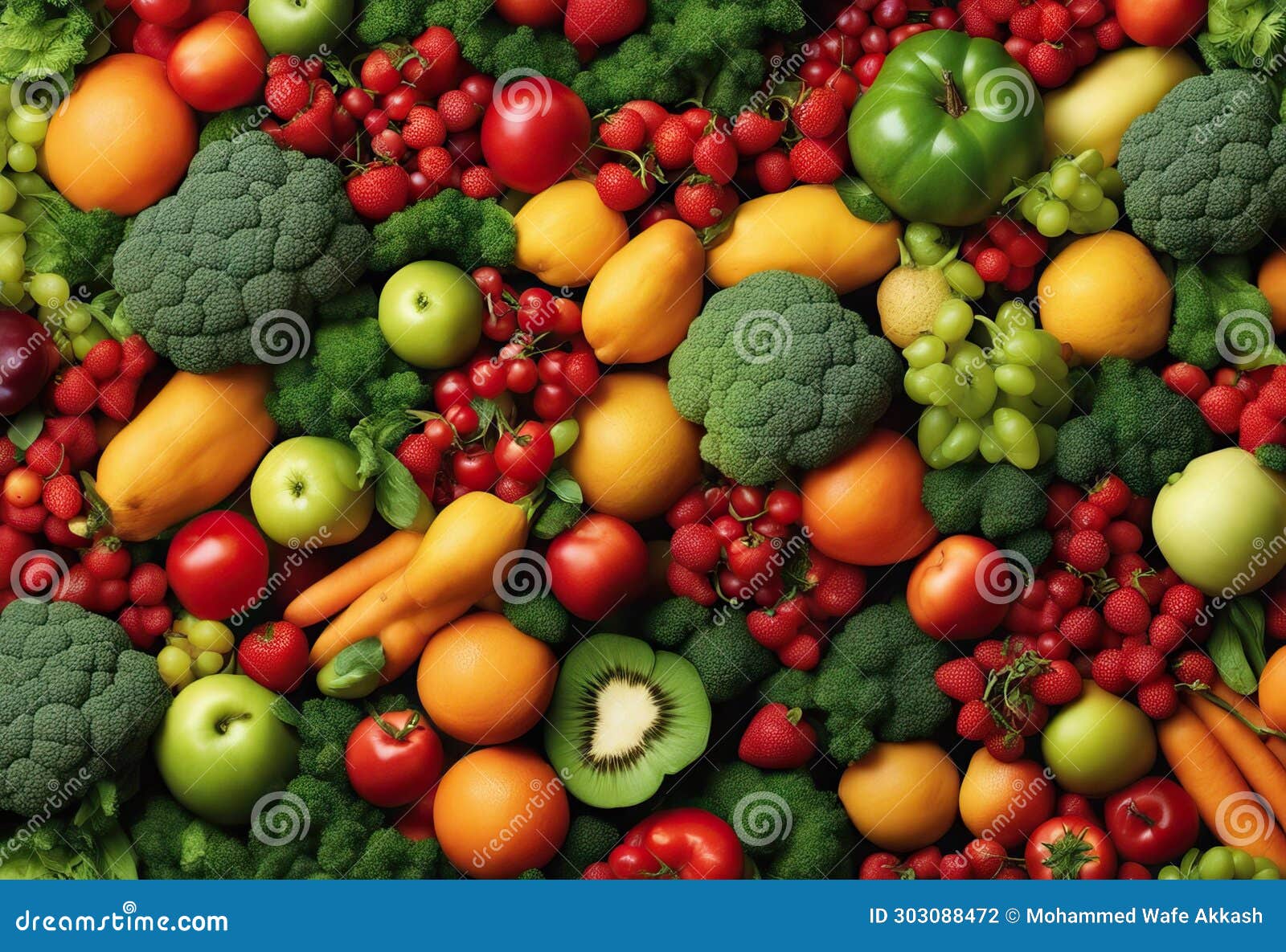 Fruits and Vegetables Seamless Pattern Stock IllustrationVegetable ...