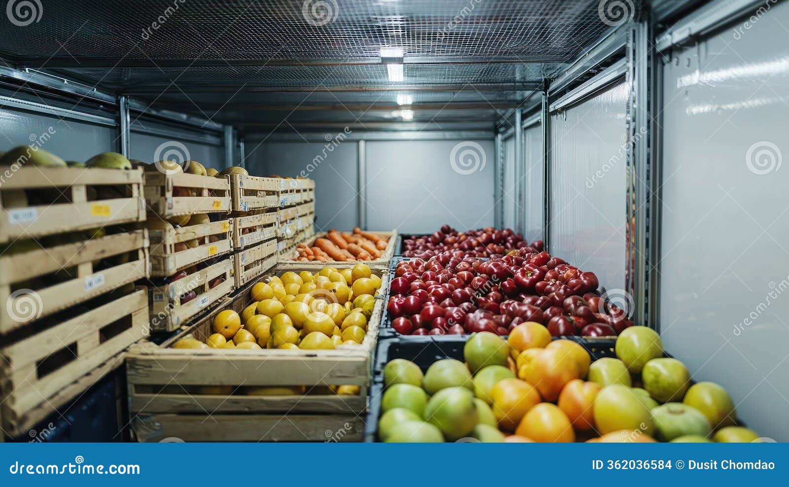Fruits and Vegetables Stored in Reefer Container, Temperature ...