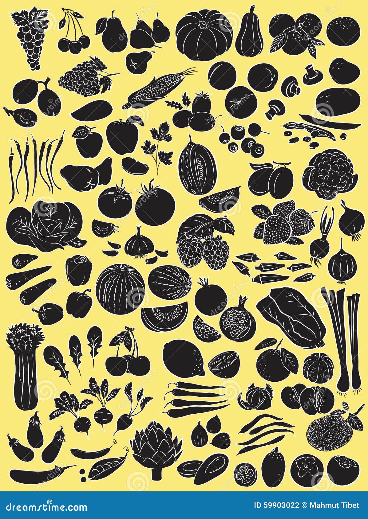 Vegetable Silhouette Clip Art