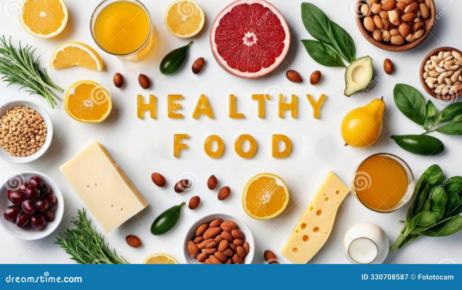 Fruits and Vegetables on White Background, Healthy Food, Ai Generated ...