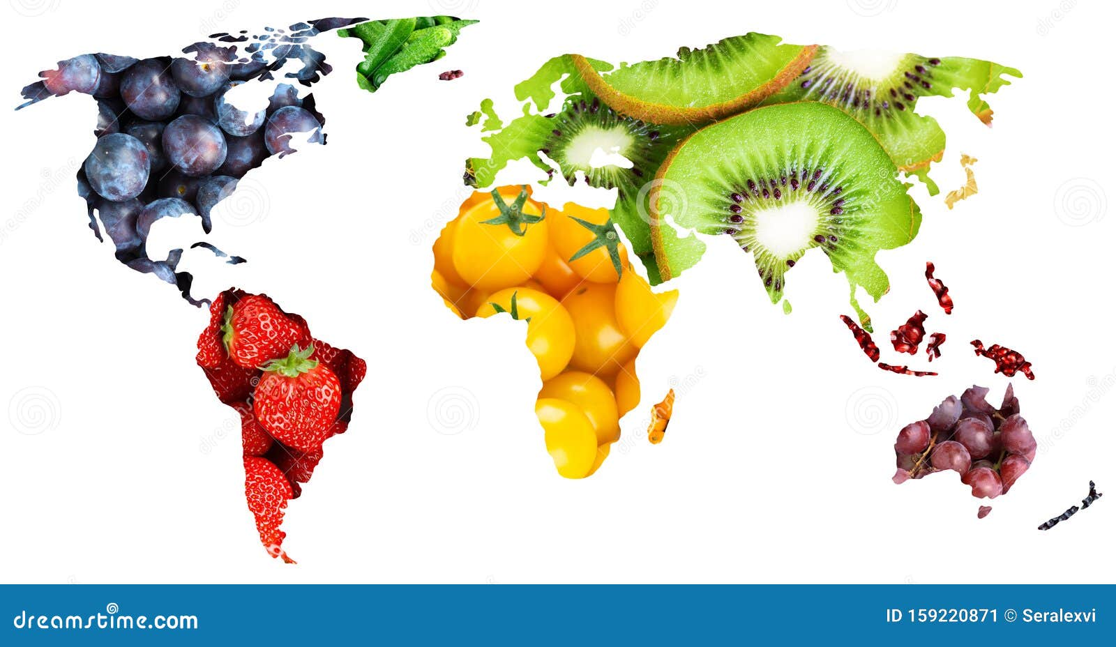 Fruits and Vegetables. World Map Stock Image - Image of europe, healthy ...