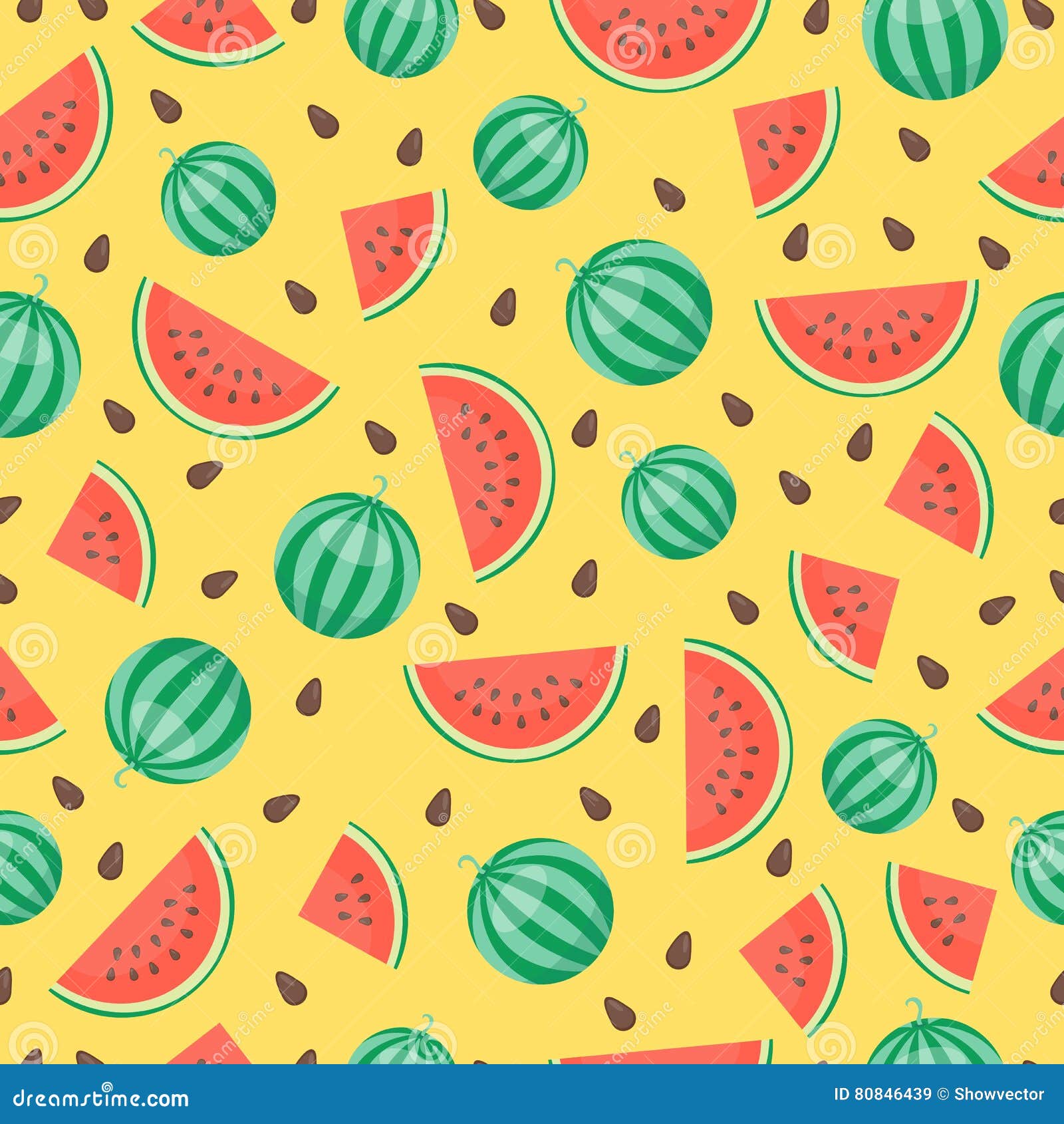 Fruits Watermelon Seamless Patterns Vector Stock Vector - Illustration ...
