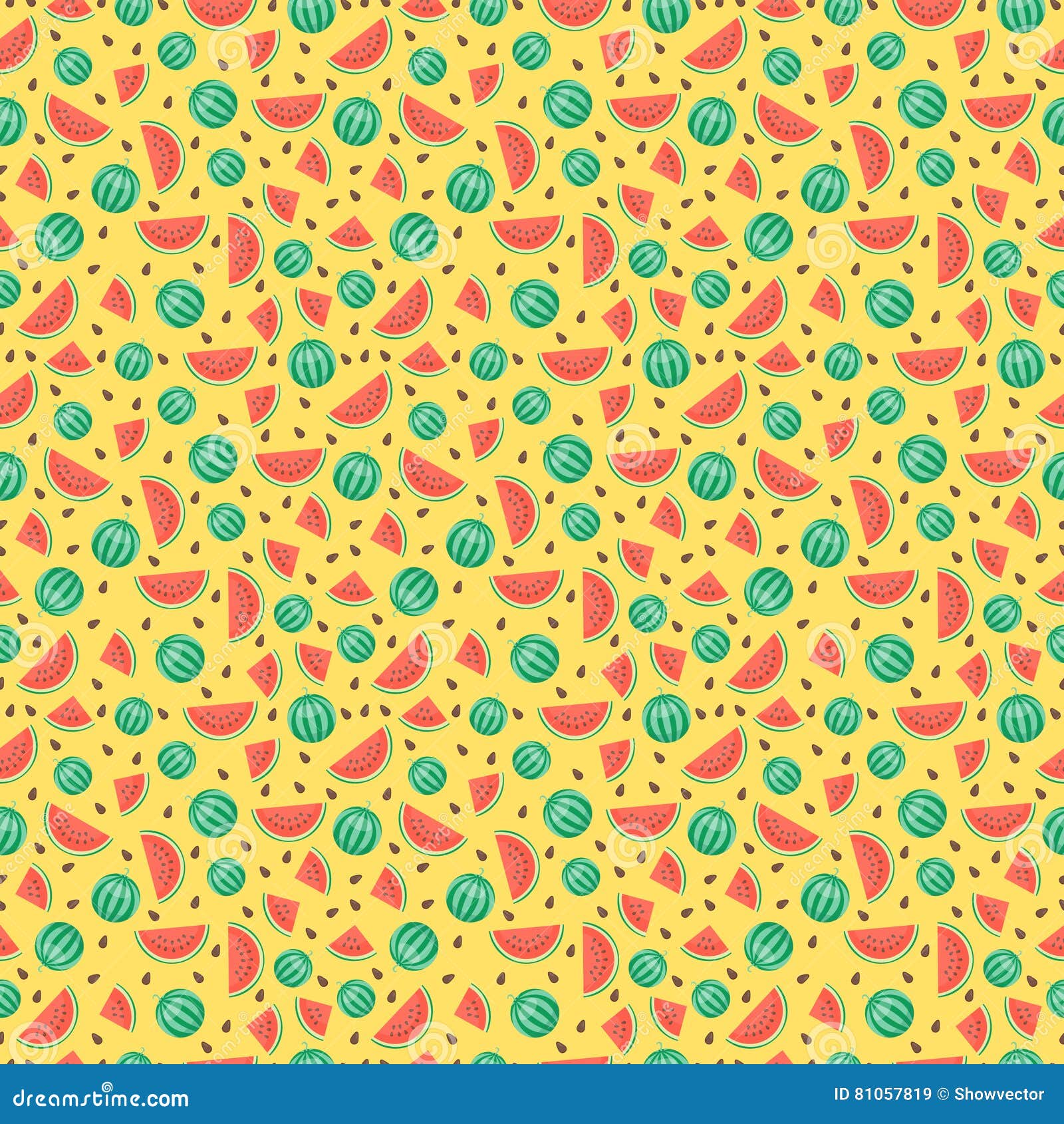 Fruits Watermelon Seamless Patterns Vector Stock Vector - Illustration ...