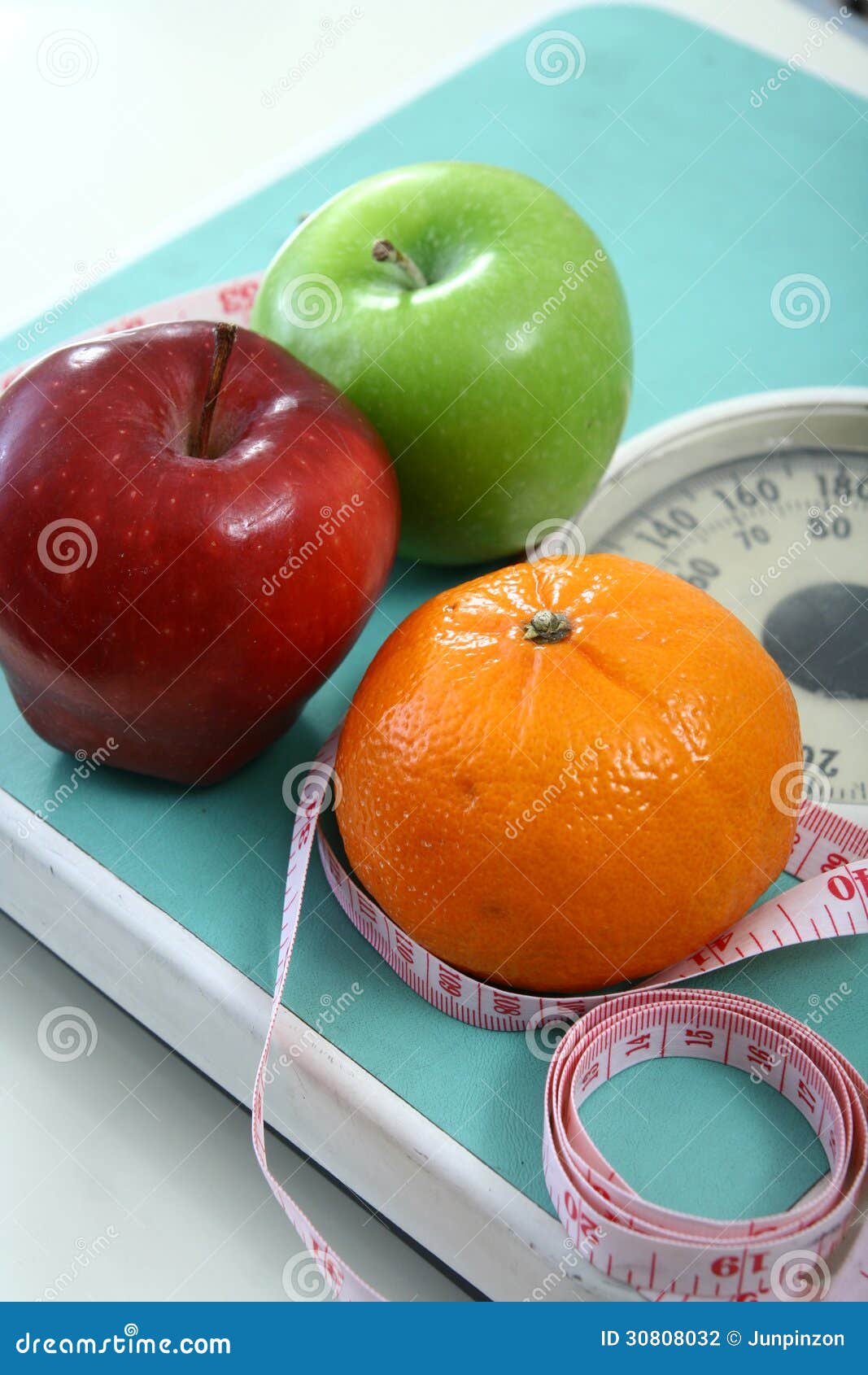 Fruits on a Weighing Scale stock photo. Image of trim - 30808032