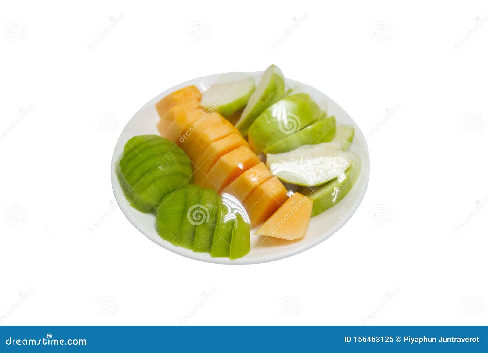 Fruits Which are Wrapped with Plastic Film Preservation on a Table ...
