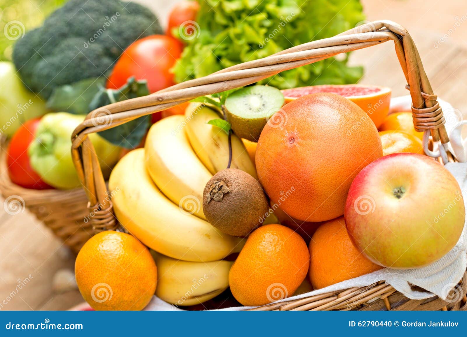 Fruits in Wicker Basket - Close Up Stock Photo - Image of eating ...