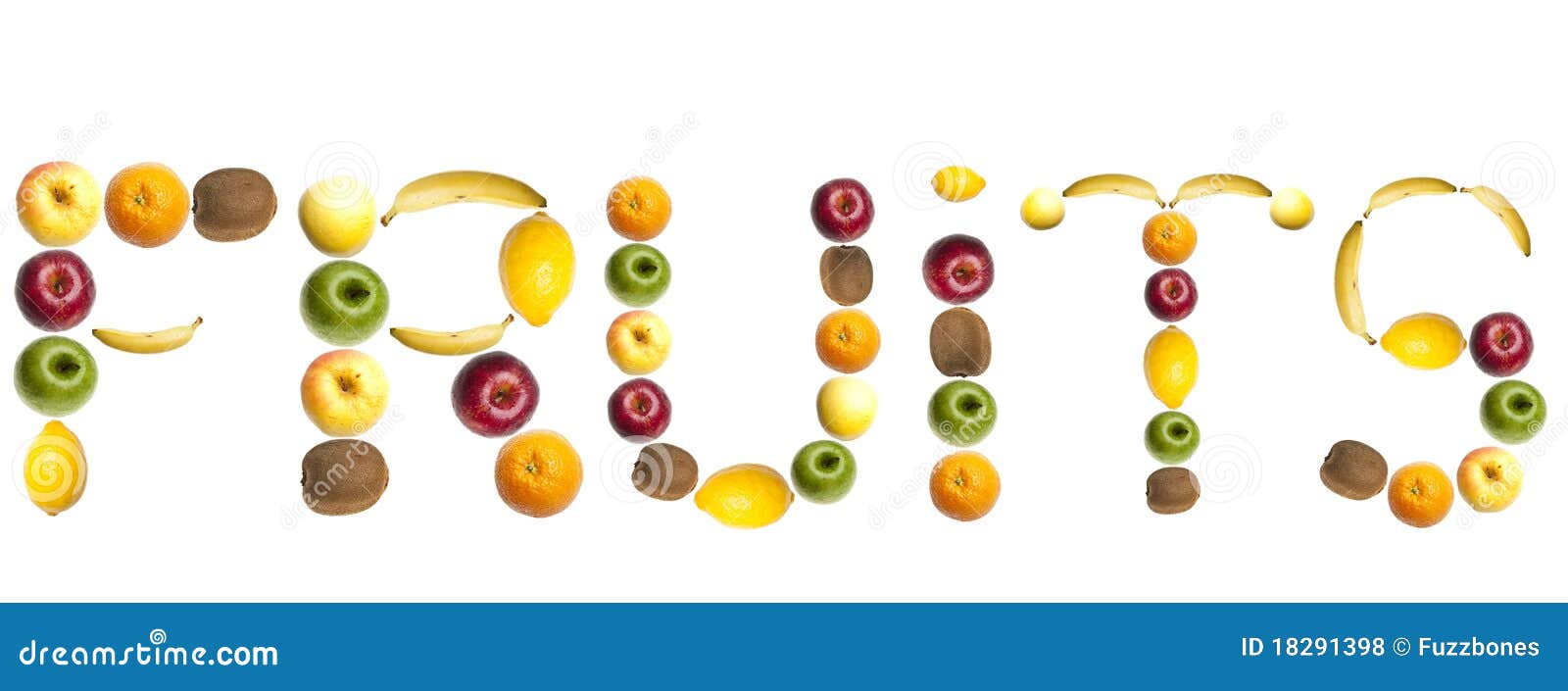Fruits word made of fruits stock photo. Image of fruit - 18291398