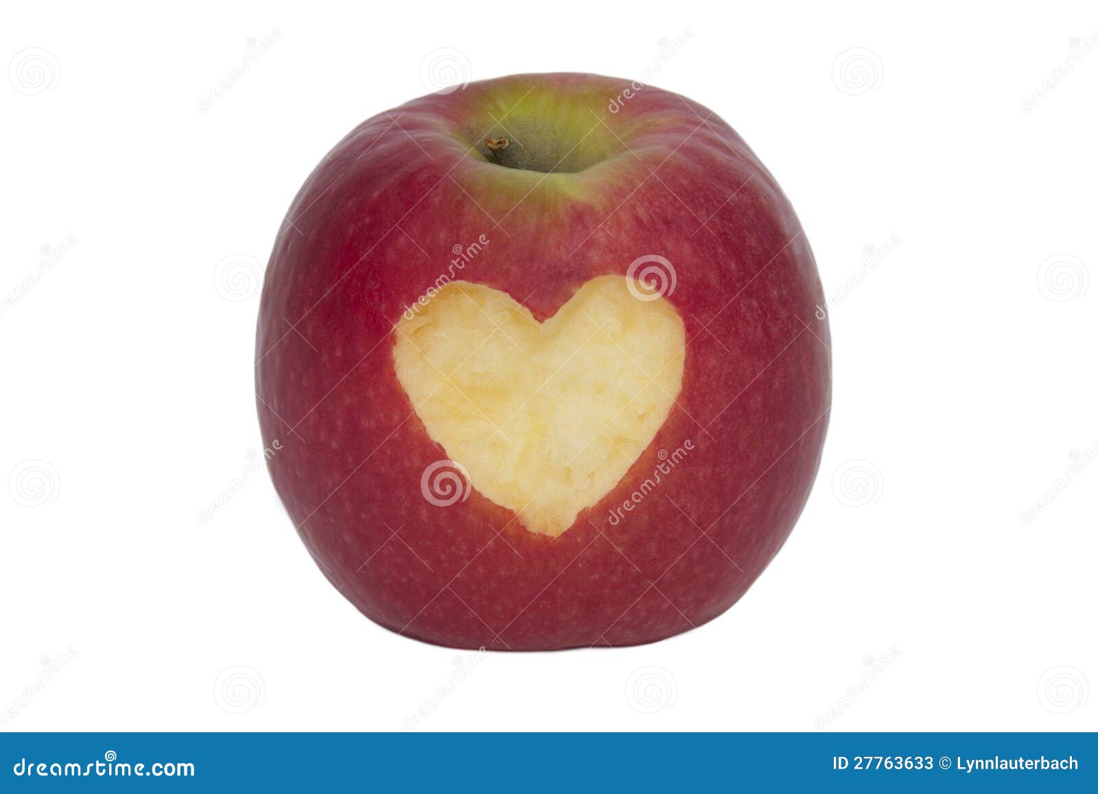 Fruity Apple with Heart - Isolated Stock Image - Image of wellness ...