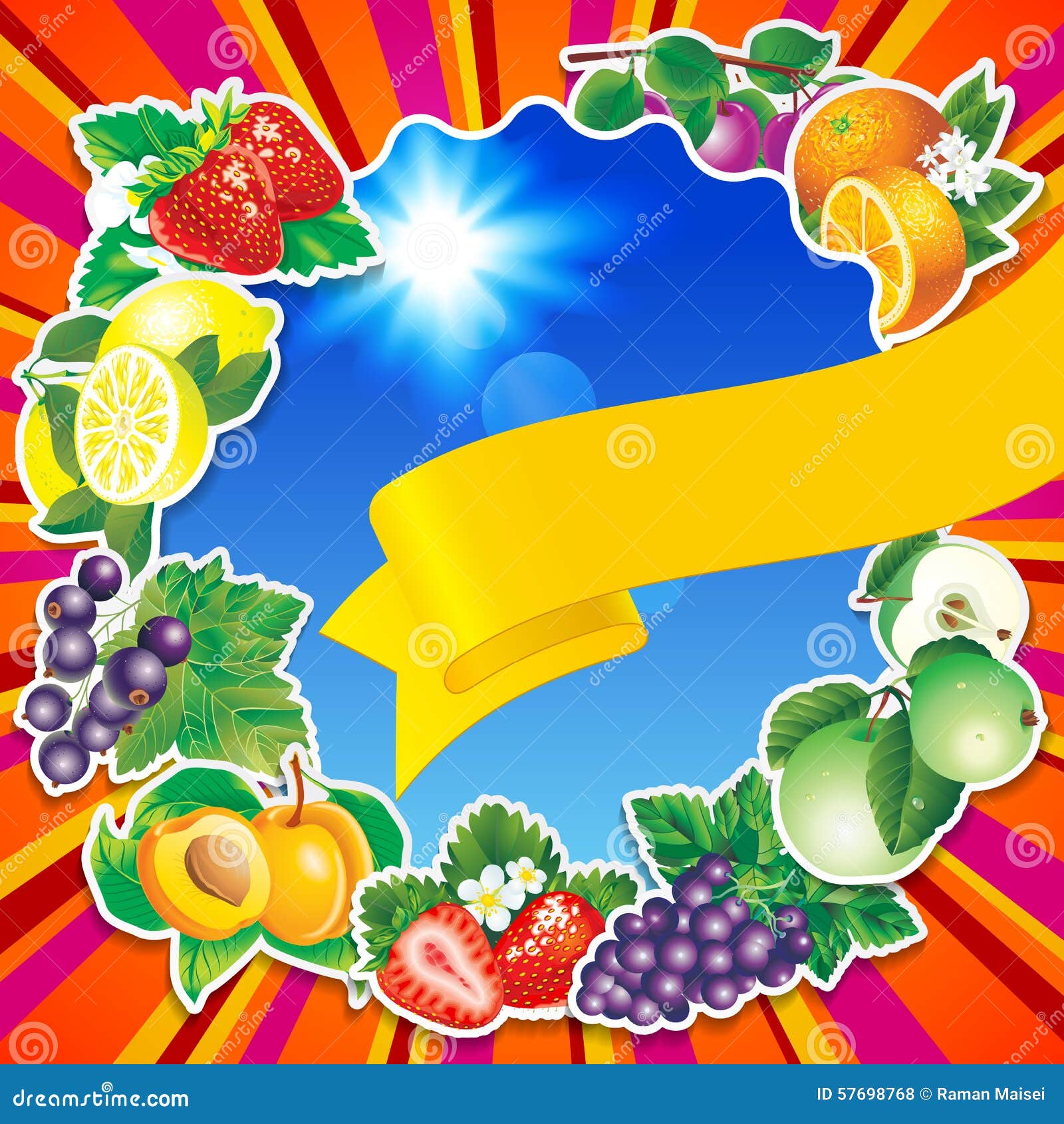 Fruity background stock illustration. Illustration of nature - 57698768