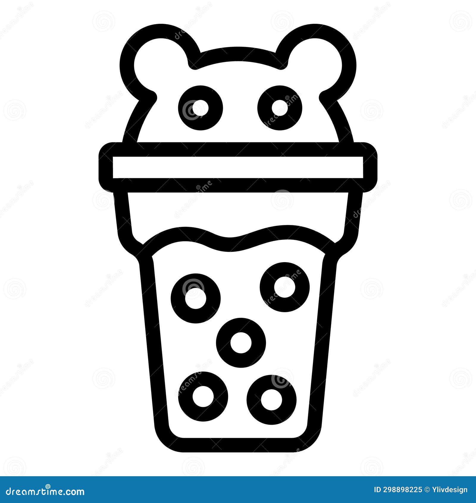Fruity Bubble Tea Icon Outline Vector. Asian Balls Beverage Stock ...