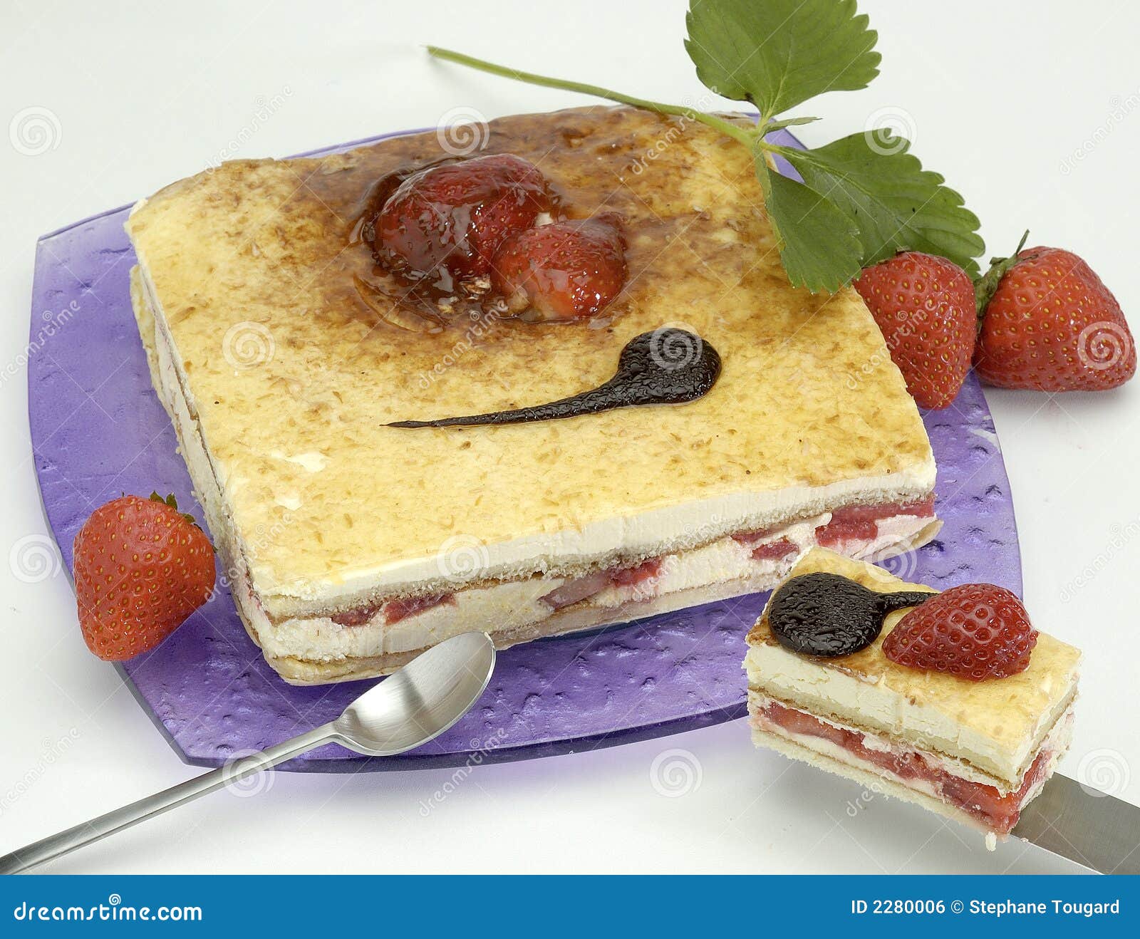 Fruity Desert Cake stock photo. Image of garnished, berry - 2280006